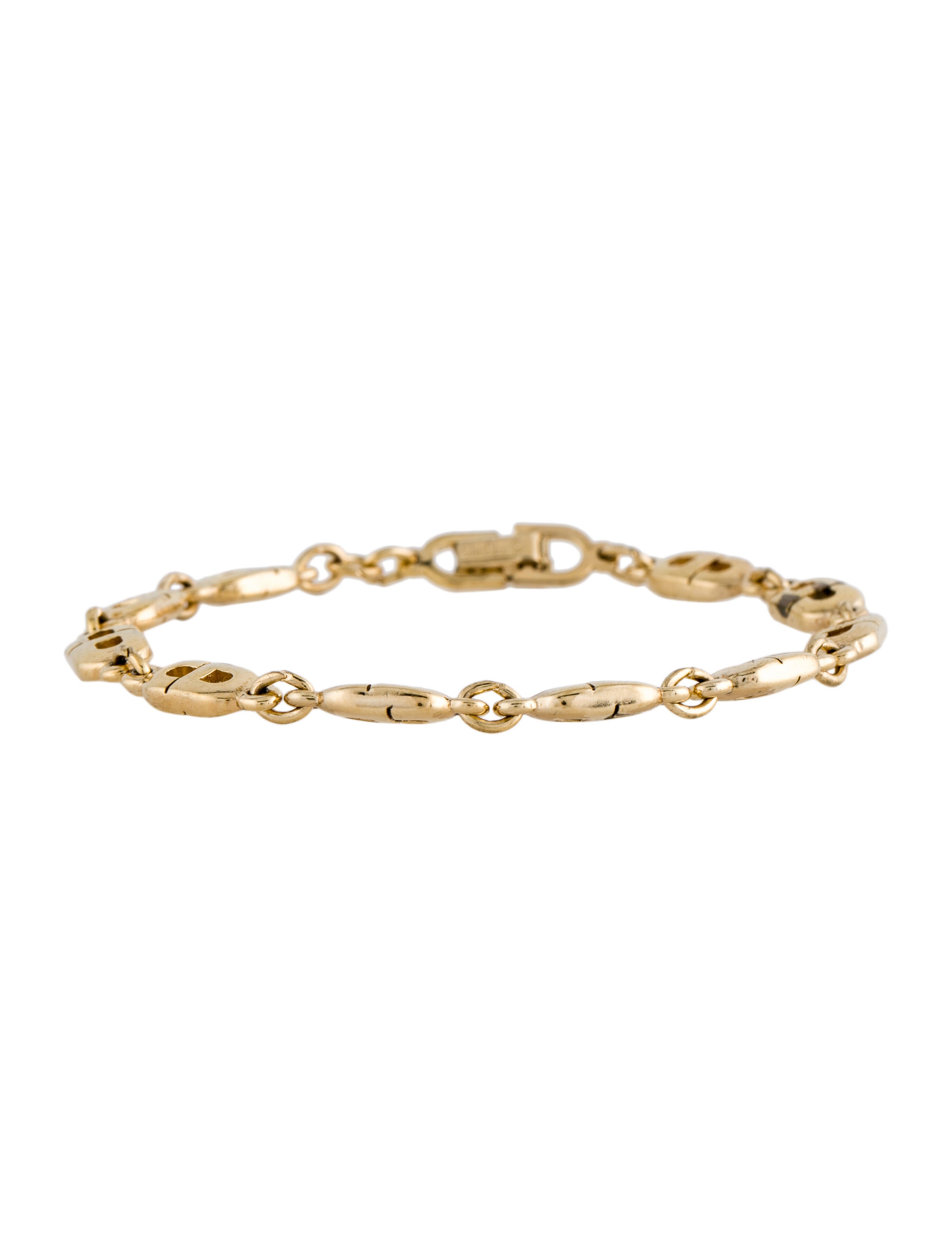 Christian Dior Danseuse Étoile Chain Link Bracelet - Gold-Tone Metal ...