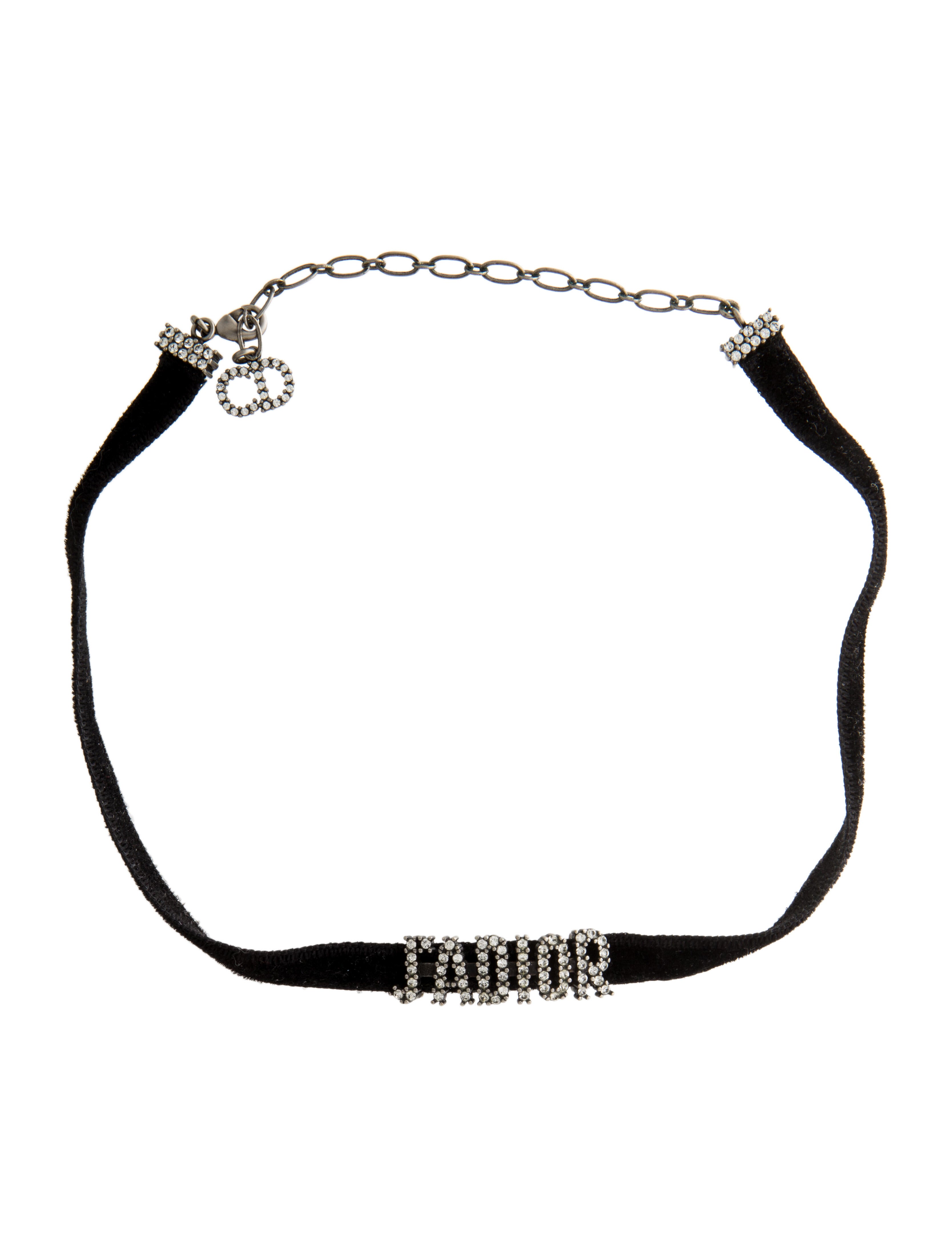 Christian Dior Crystal J'Adior Choker - Palladium-Plated Choker ...