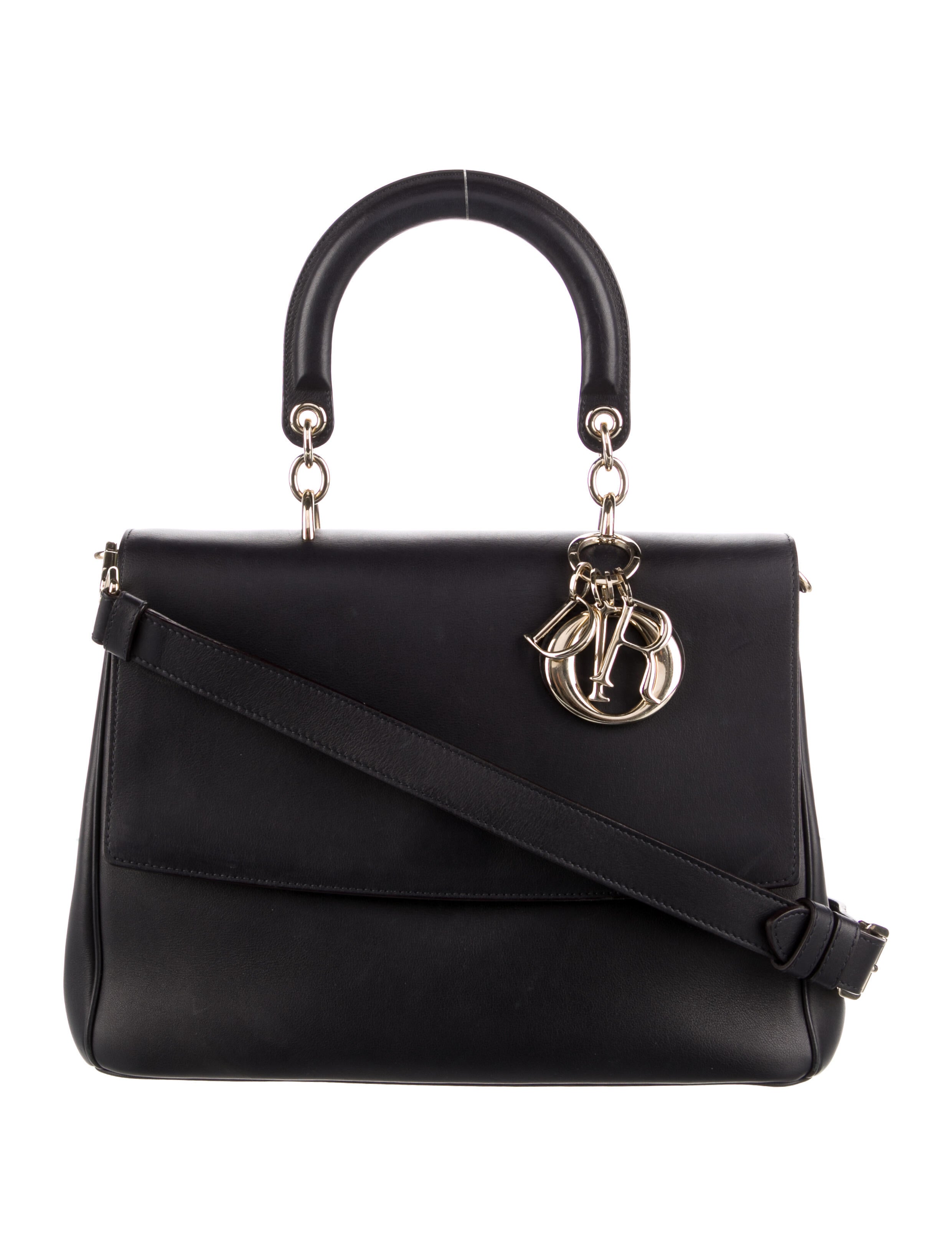Christian Dior Medium Leather Be Dior Handle Bag - Black Handle Bags ...