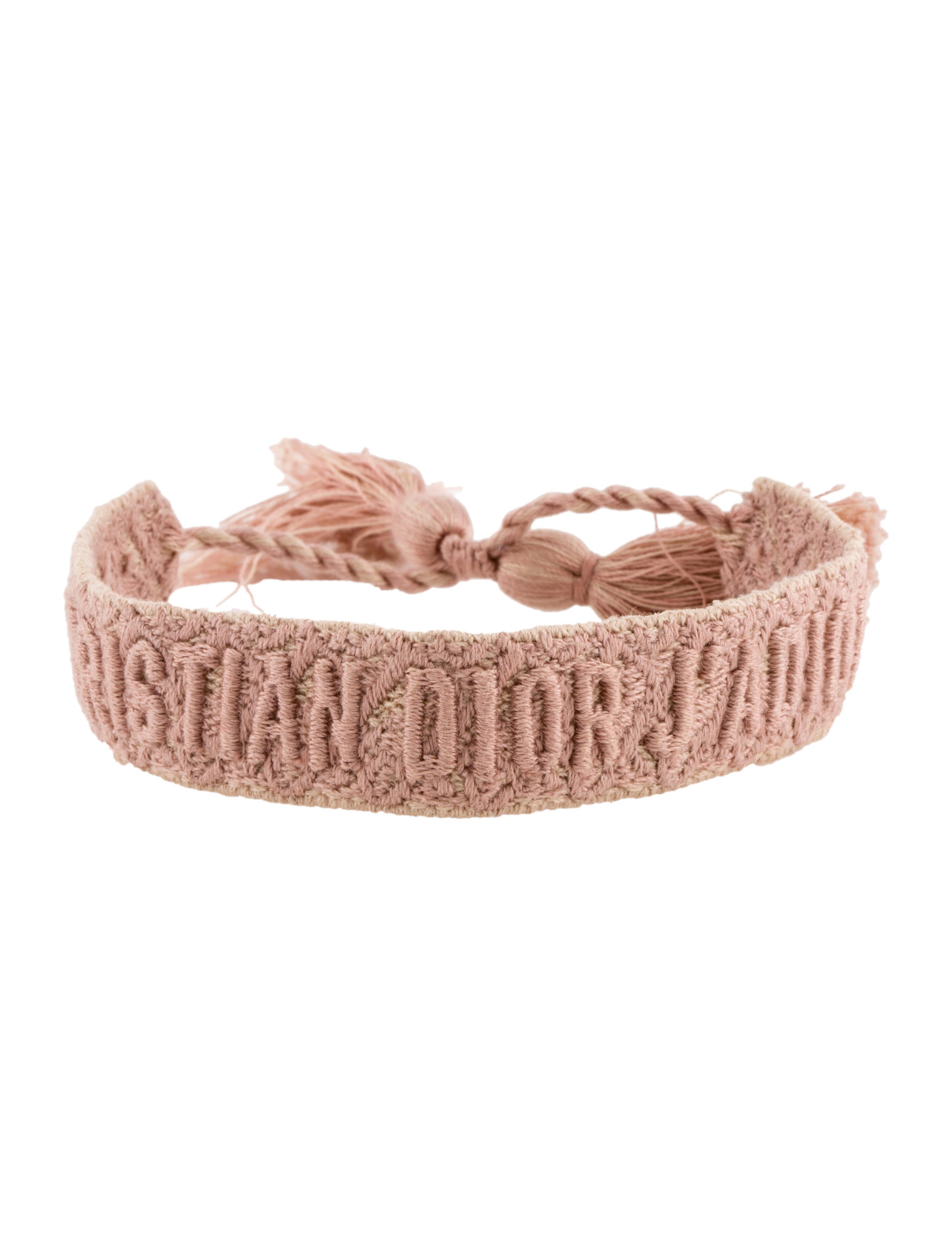 Christian Dior Oblique Friendship Bracelet - Pink Wrap, Bracelets ...