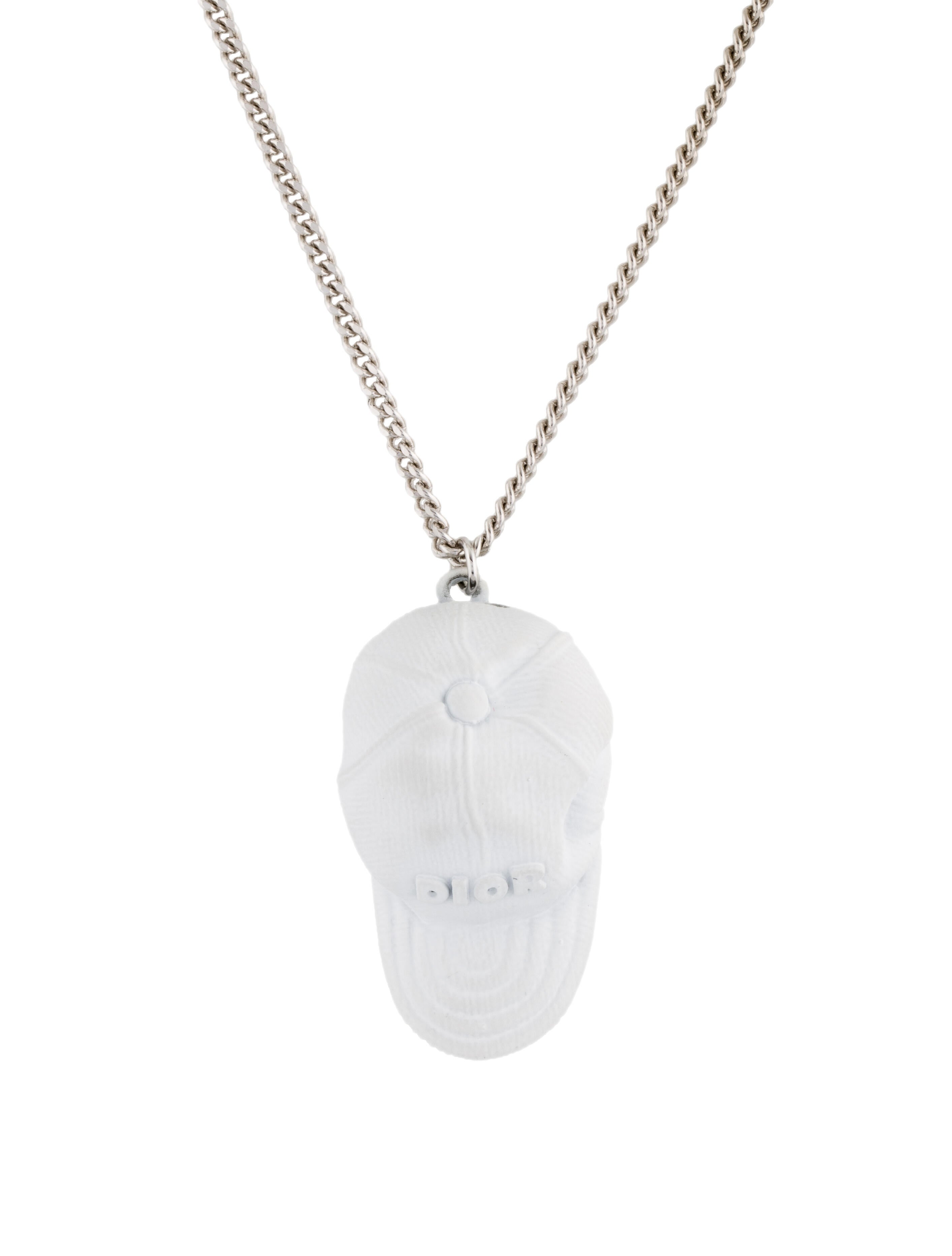 Christian Dior X Daniel Arsham Cap Pendant Necklace - White, Palladium ...