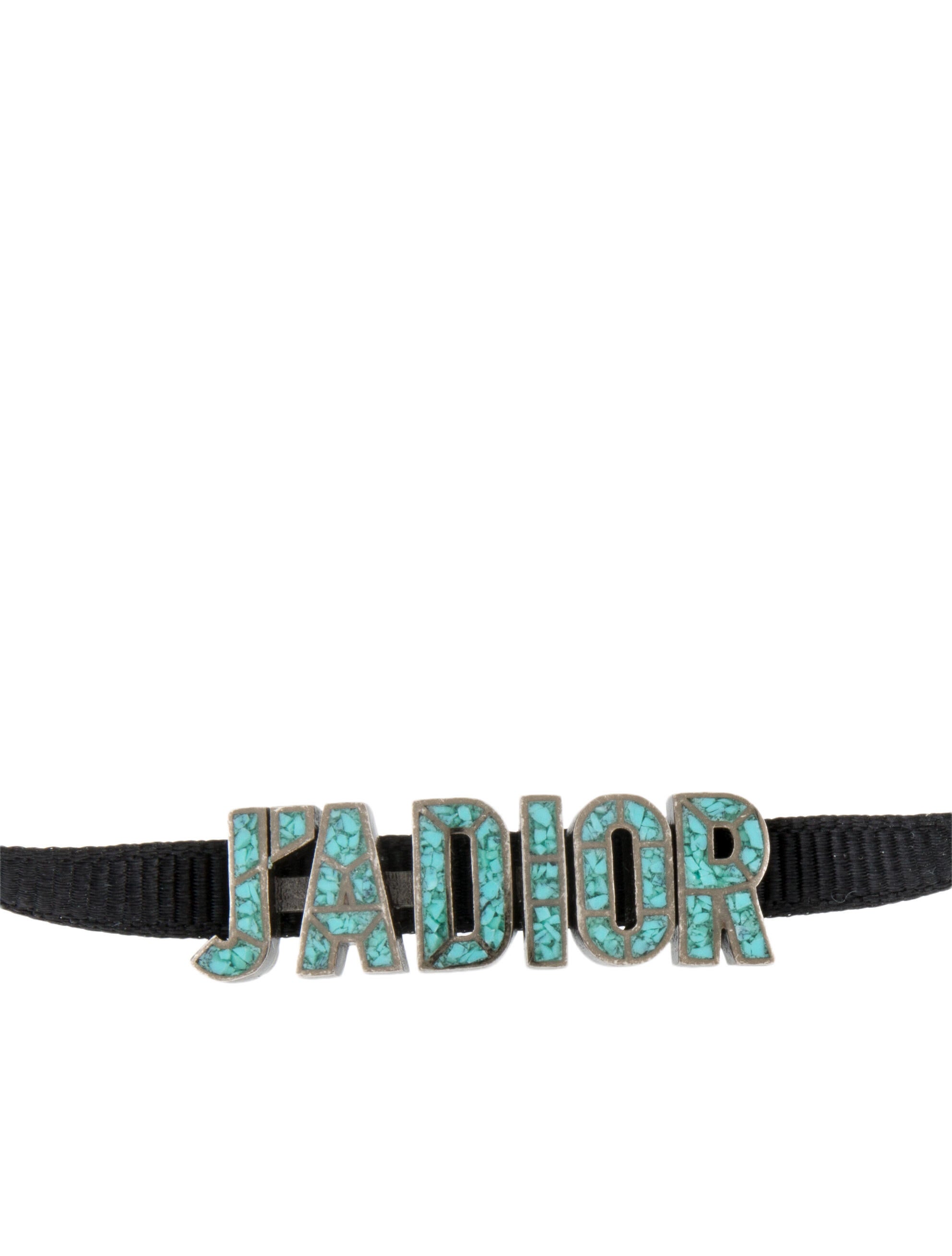 Christian Dior Enamel & Ribbon J'Adior Choker - Palladium-Plated Choker ...