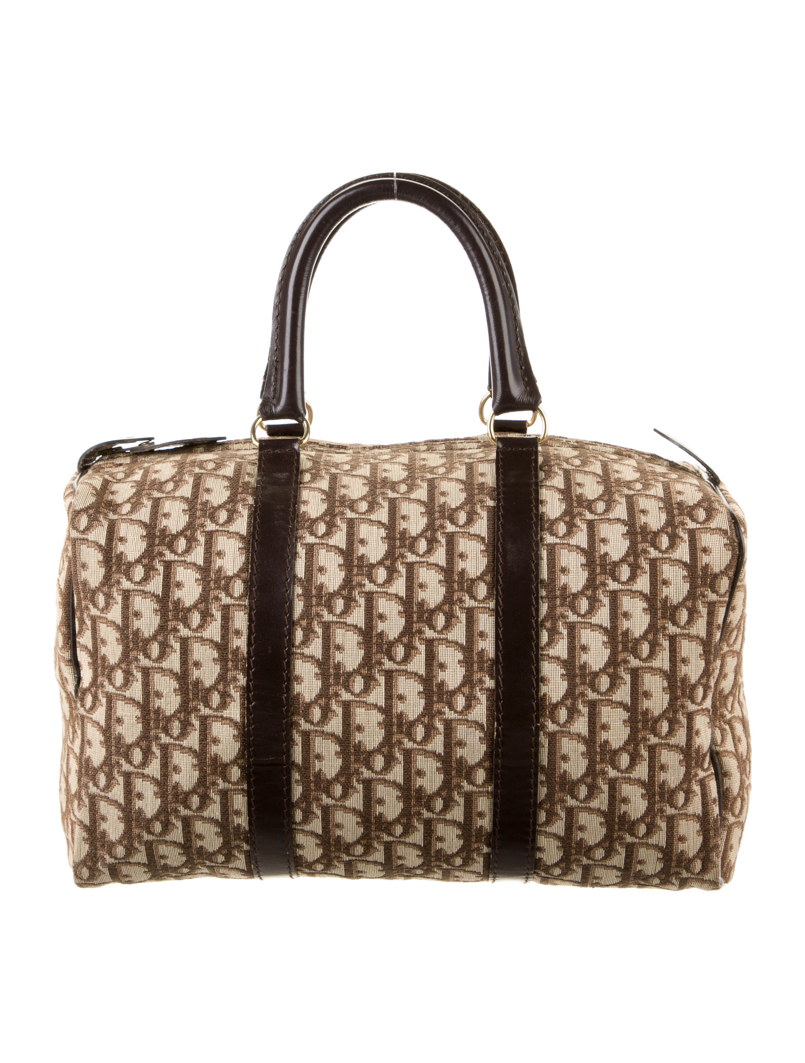 Christian Dior Vintage Diorissimo Trotter Boston Bag - Brown Handle ...