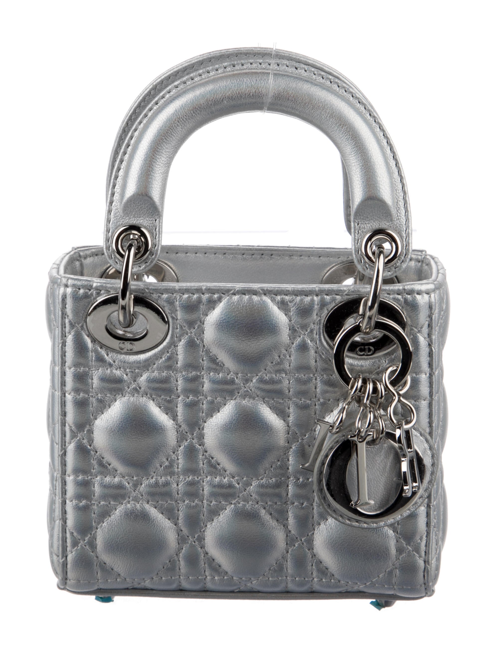 Christian Dior Micro Cannage Lady Dior w/ Strap - Metallic Handle Bags ...