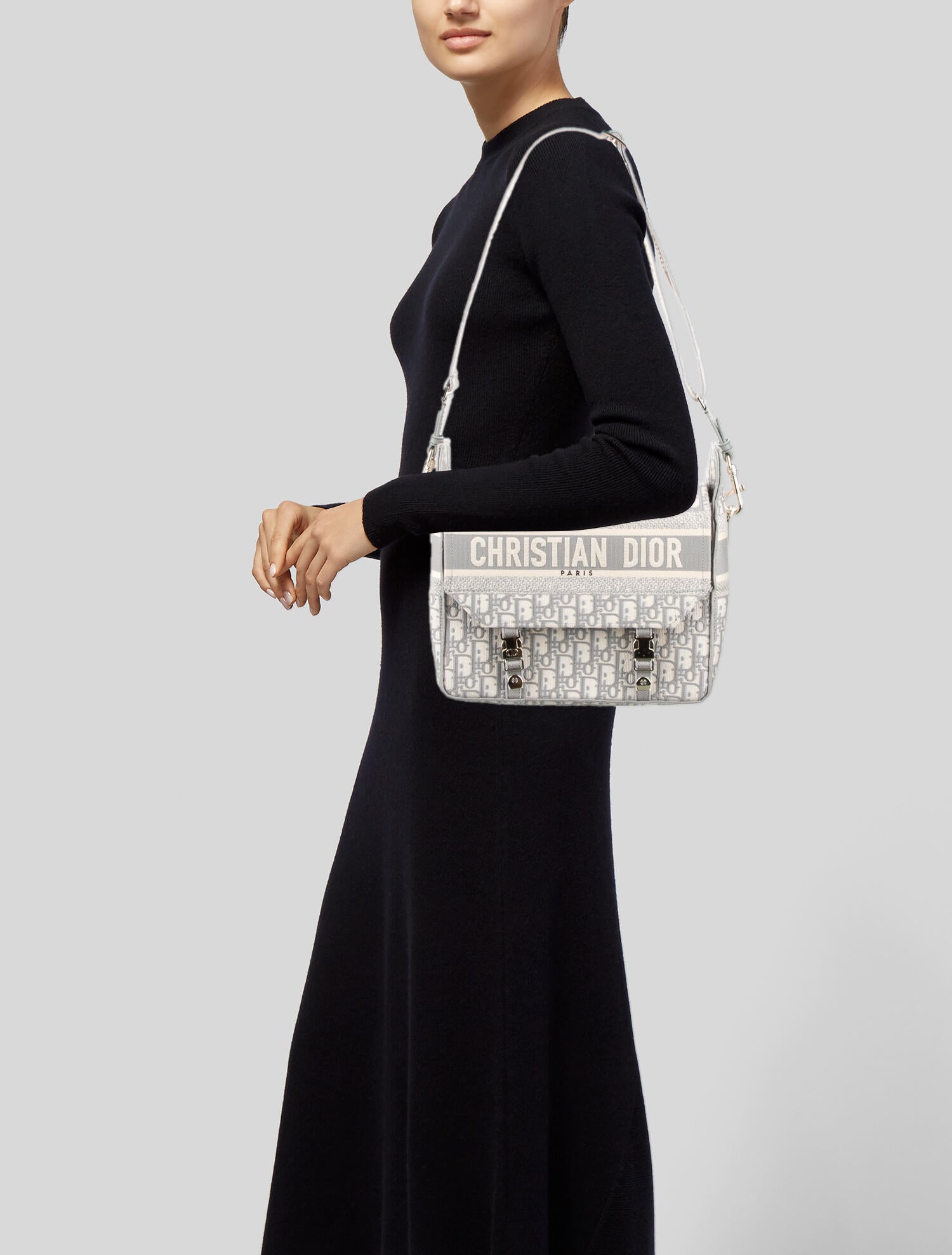 Christian Dior Medium Diorcamp Messenger Bag - Grey Crossbody Bags ...