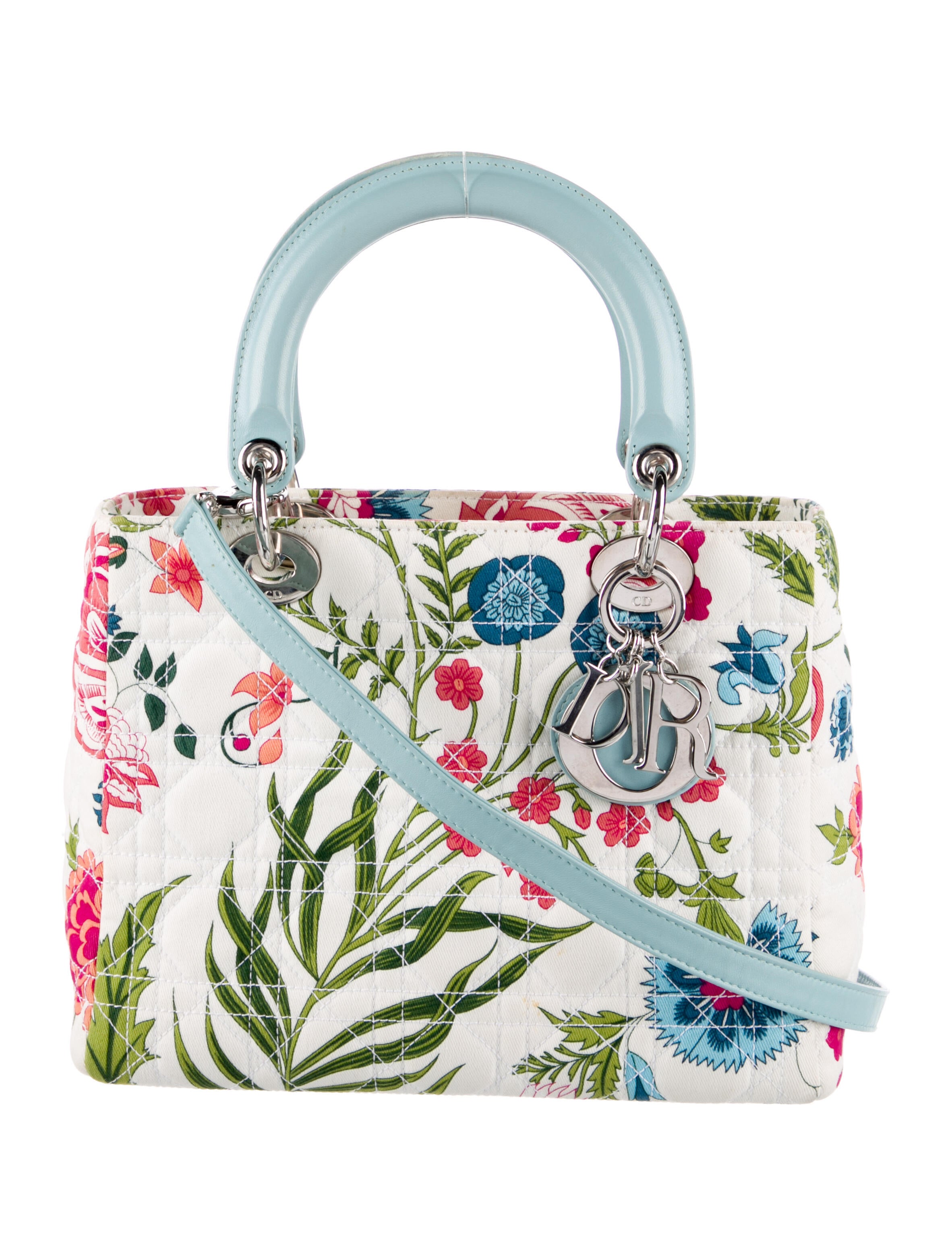 Christian Dior Cruise 2016 Medium Paradise Lady Dior Bag - White Handle ...