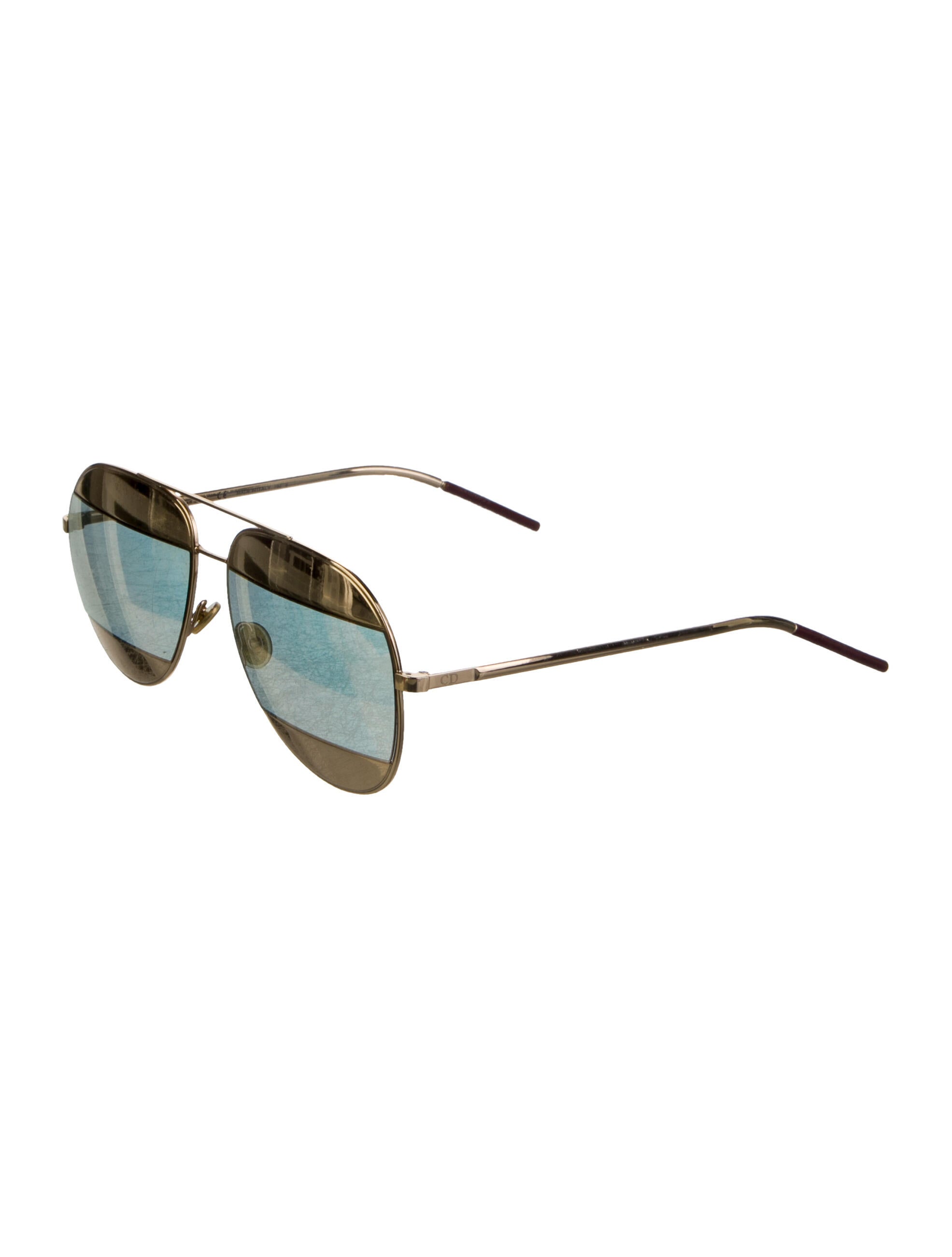 Christian Dior Aviator Mirrored Sunglasses Gold Sunglasses Accessories Chr318730 The Realreal