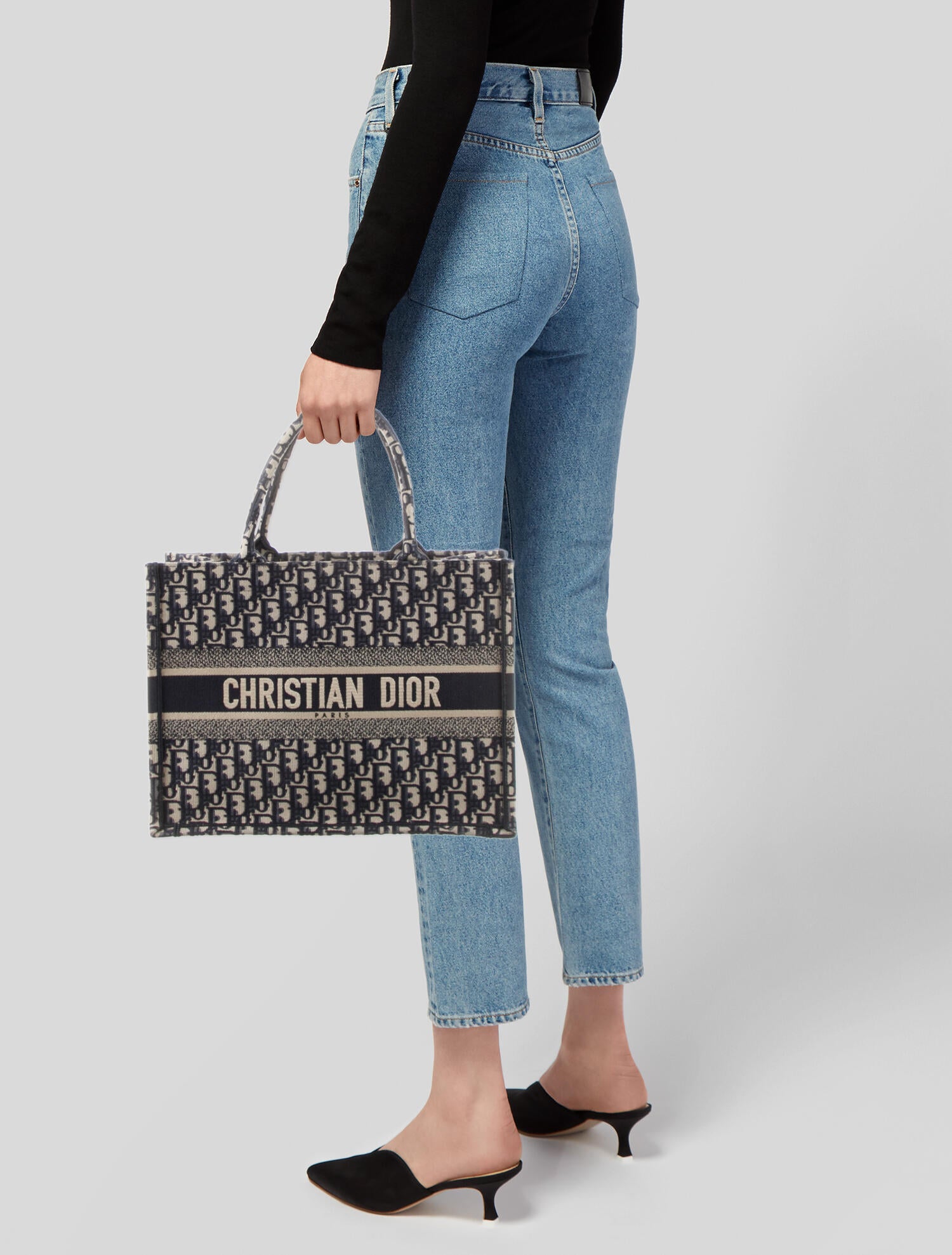 Christian Dior Medium Book Tote - Blue Totes, Handbags - CHR319595 ...