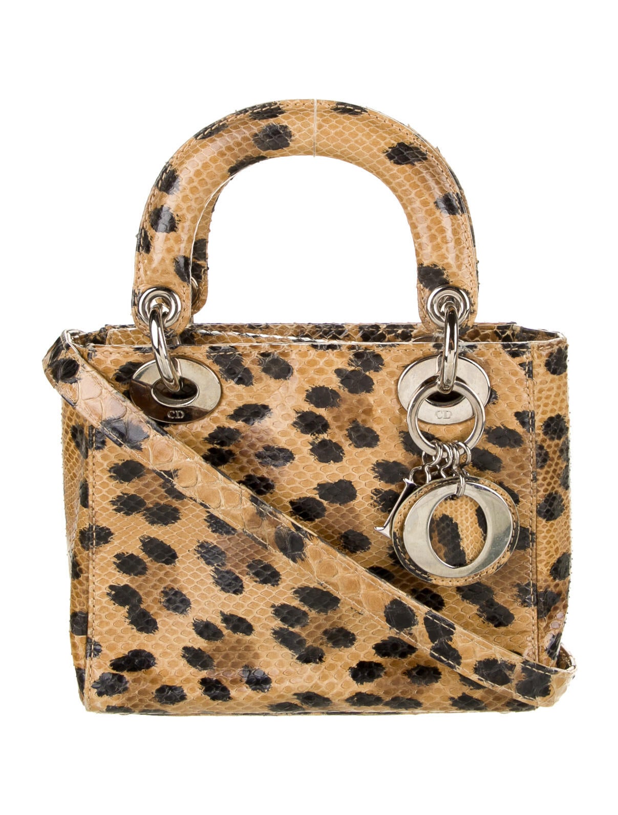 Christian Dior Vintage Medium Leopard Print Lady Dior Bag - Neutrals ...