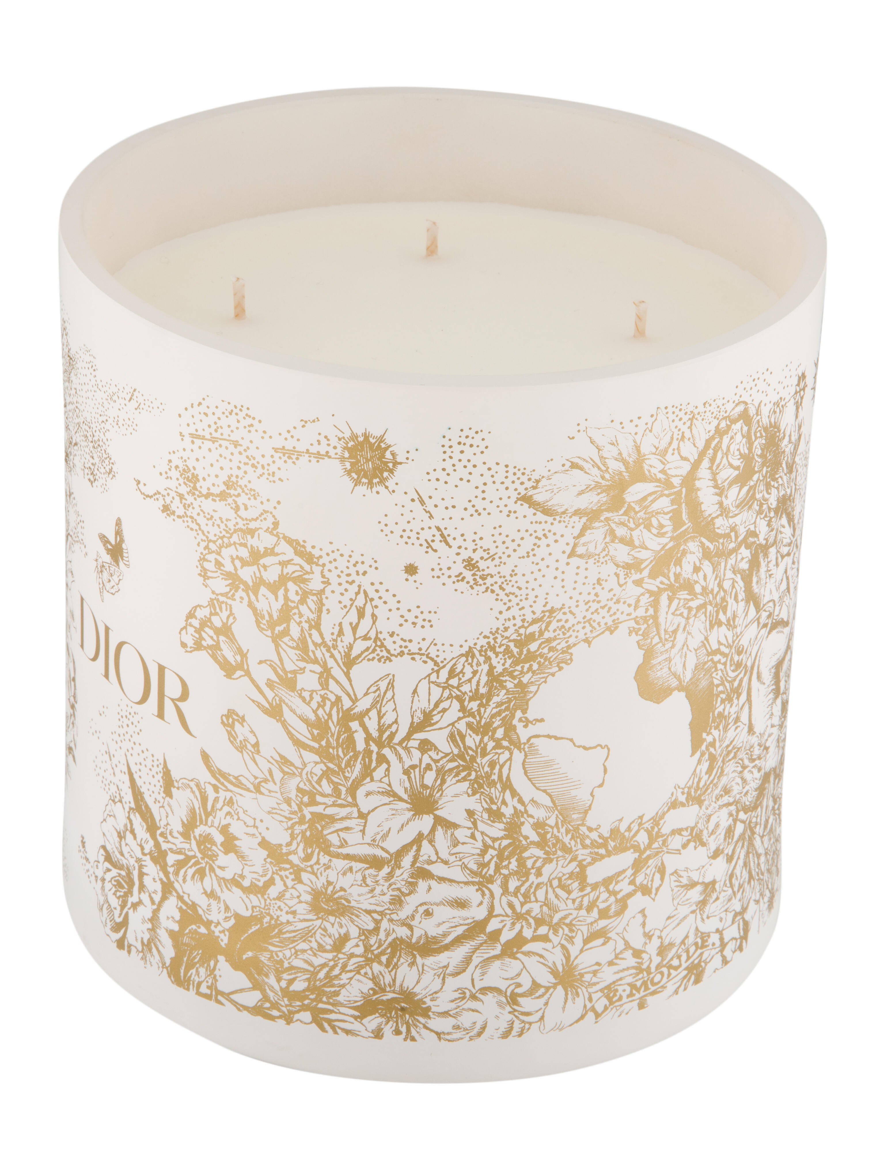 Christian Dior Toile de Jouy Candle - Gold Decorative Accents, Decor ...