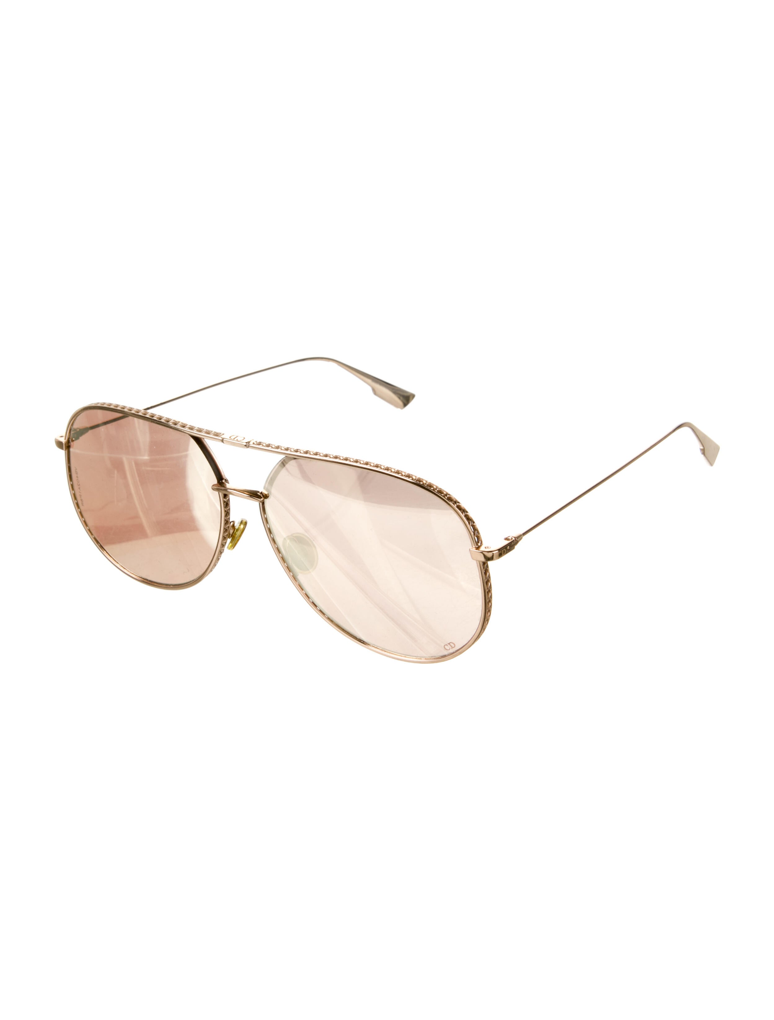 Christian Dior Aviator Mirrored Sunglasses Gold Sunglasses Accessories Chr285163 The Realreal