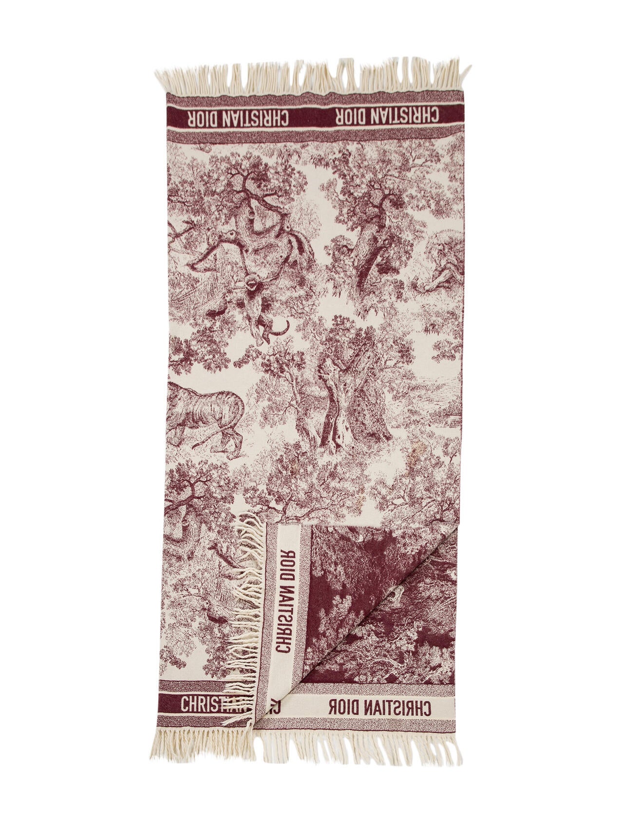 Christian Dior Toile de Jouy Throw Blanket - Red Throws, Pillows ...