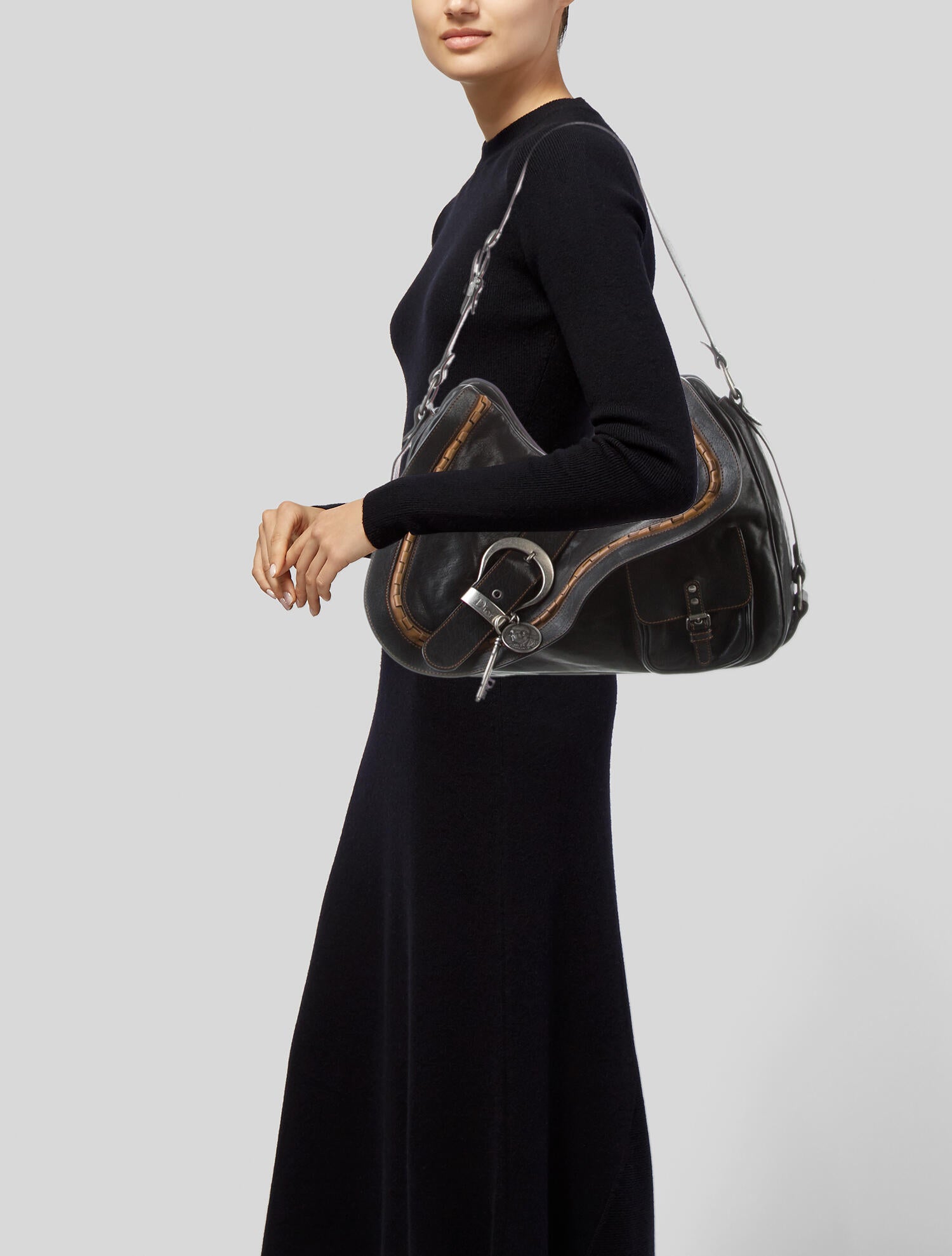 Christian Dior Gaucho Double Saddle Bag - Black Shoulder Bags, Handbags ...