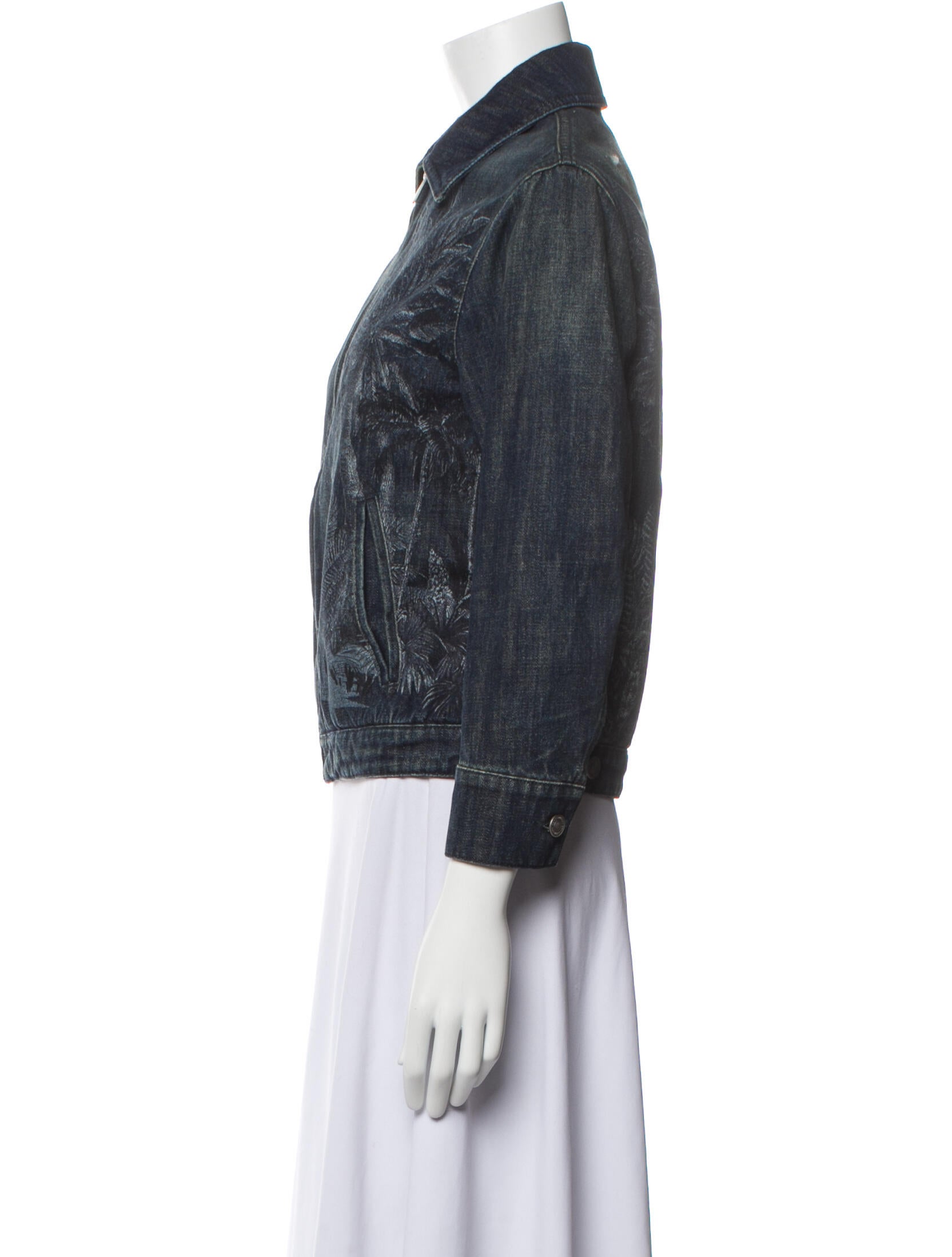 Christian Dior 2019 Printed Denim Jacket - Blue Jackets, Clothing ...