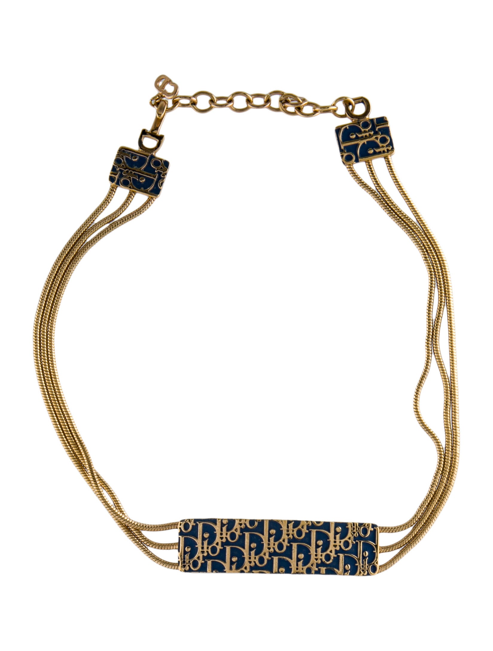 Christian Dior Diorissimo Choker Necklace - Purple, Gold-Plated Choker ...