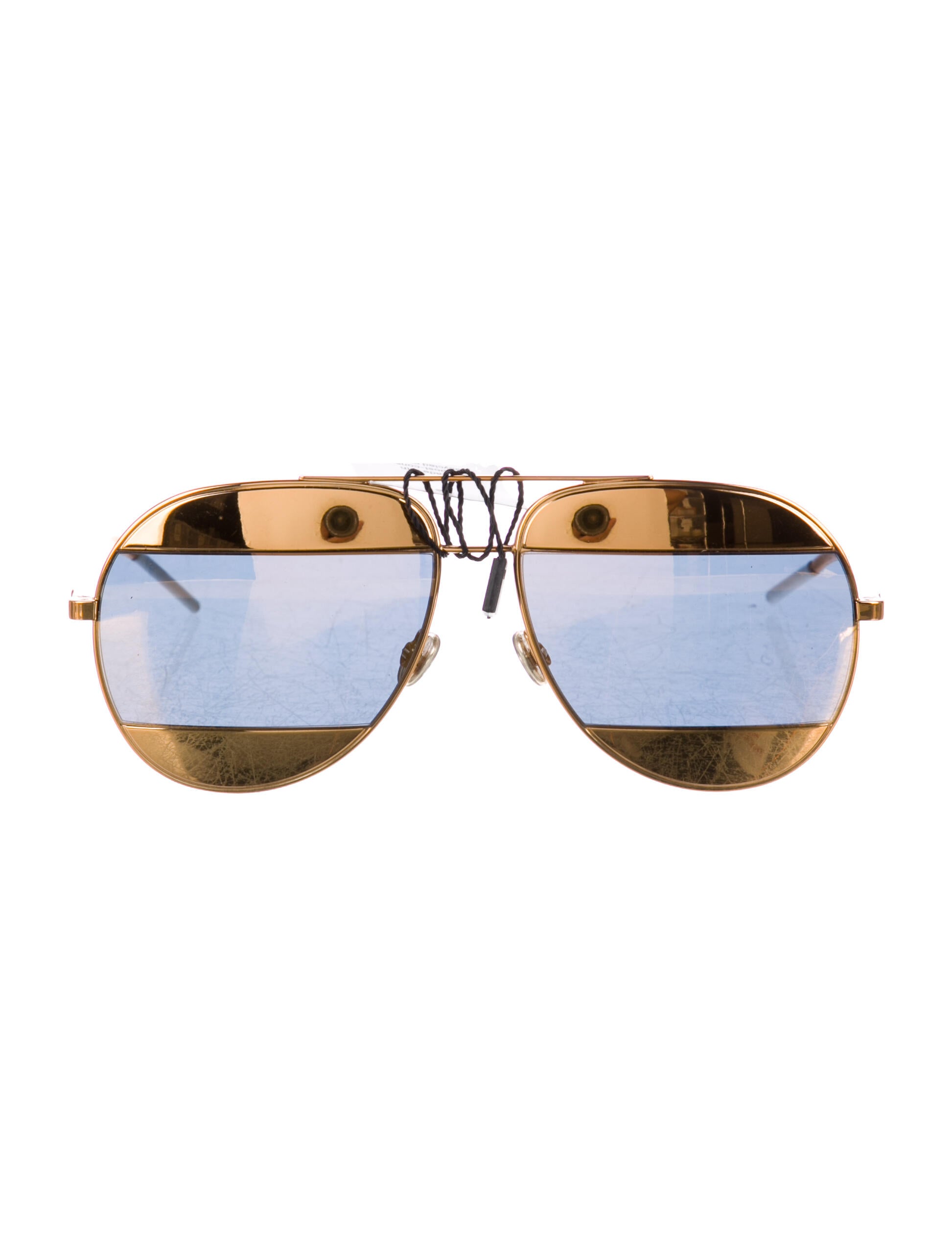 Christian Dior Dior Split 1 Aviator Sunglasses Gold Sunglasses Accessories Chr331518 The