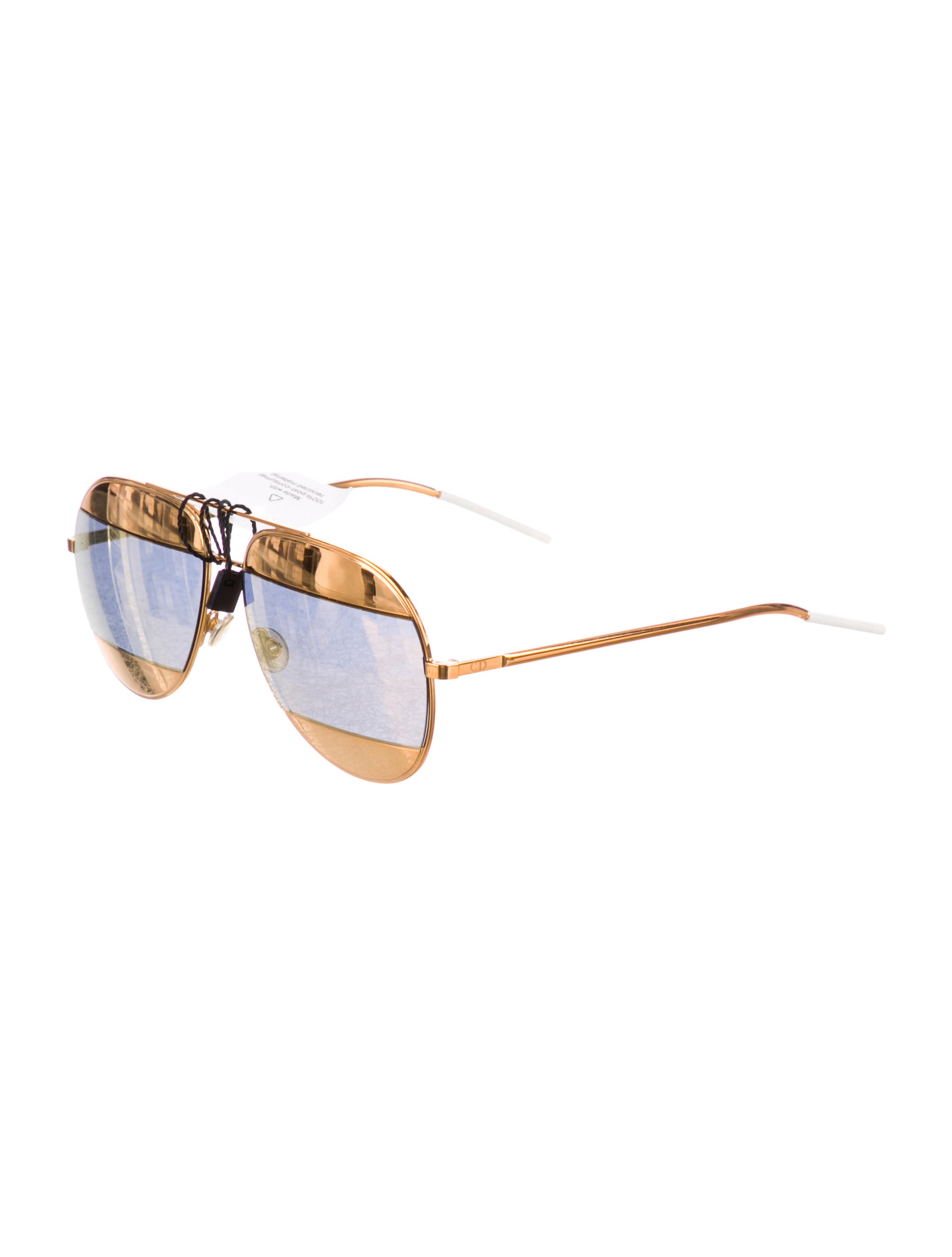 Christian Dior Dior Split 1 Aviator Sunglasses Gold Sunglasses Accessories Chr331518 The