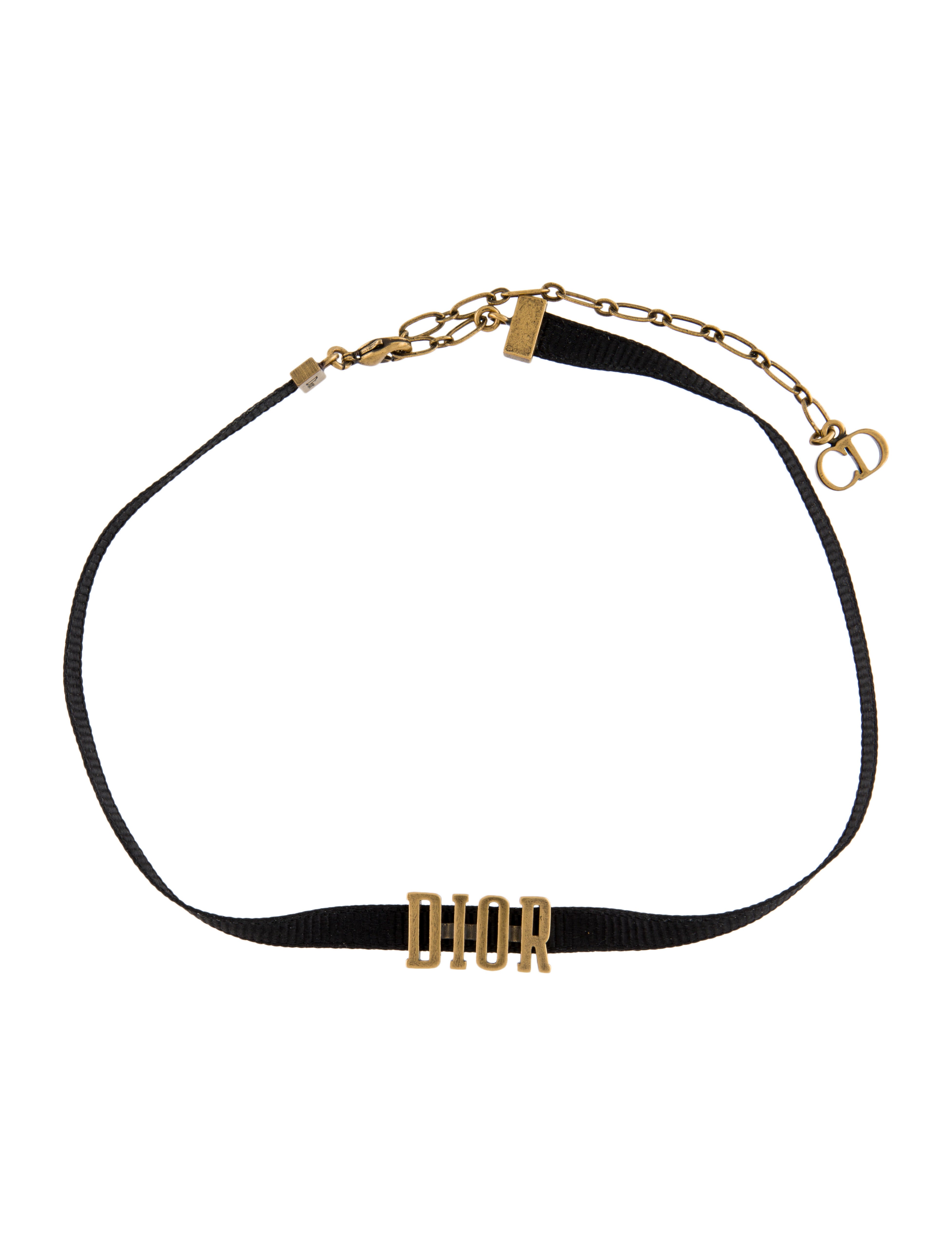 Christian Dior J'Adior Choker Necklace - Black, Gold-Plated Choker ...