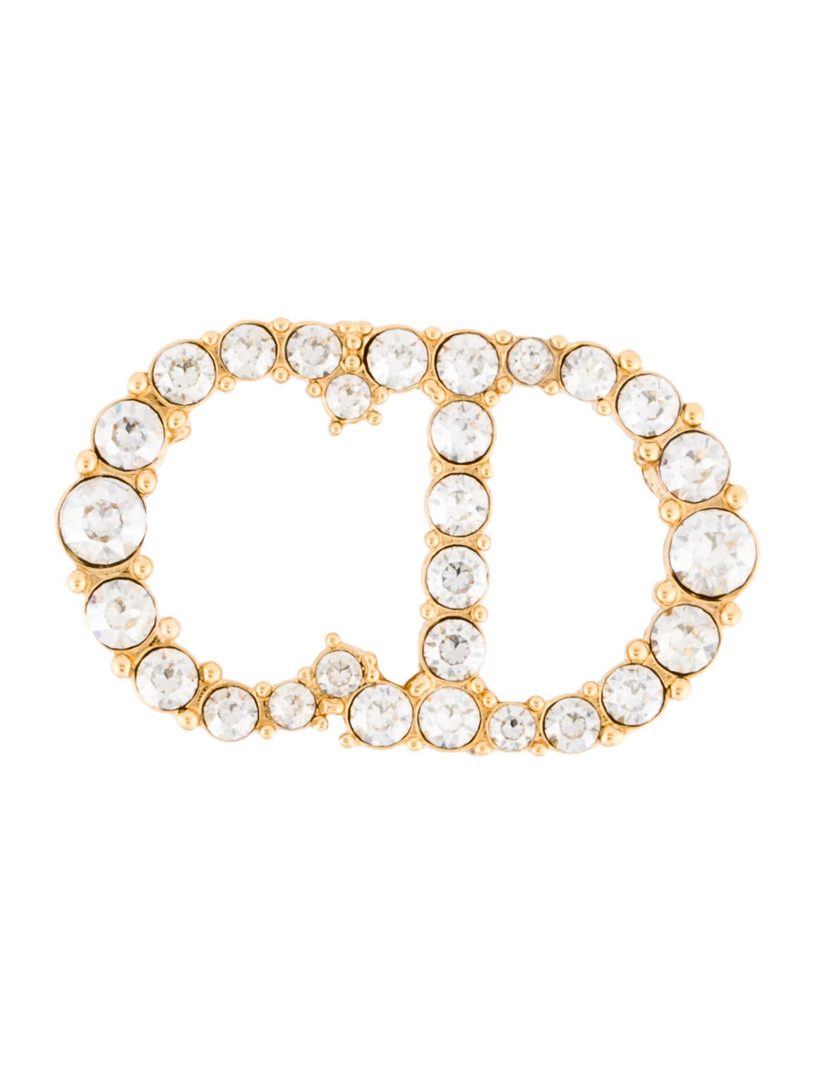 Christian Dior Open Swirl Brooch - Gold-Tone Metal Pin, Brooches ...