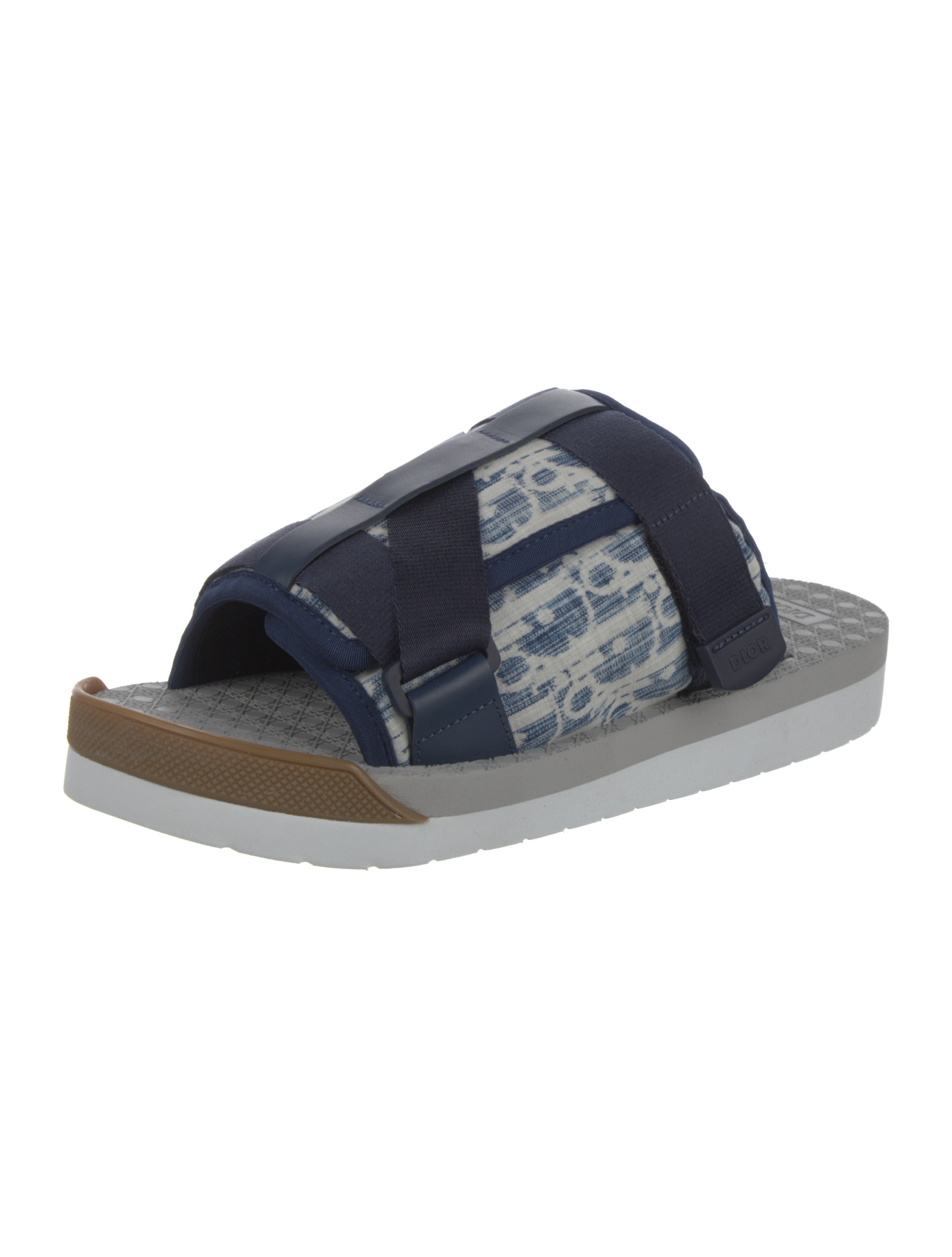 Christian Dior Alligator Printed Slides - Blue Sandals, Shoes ...