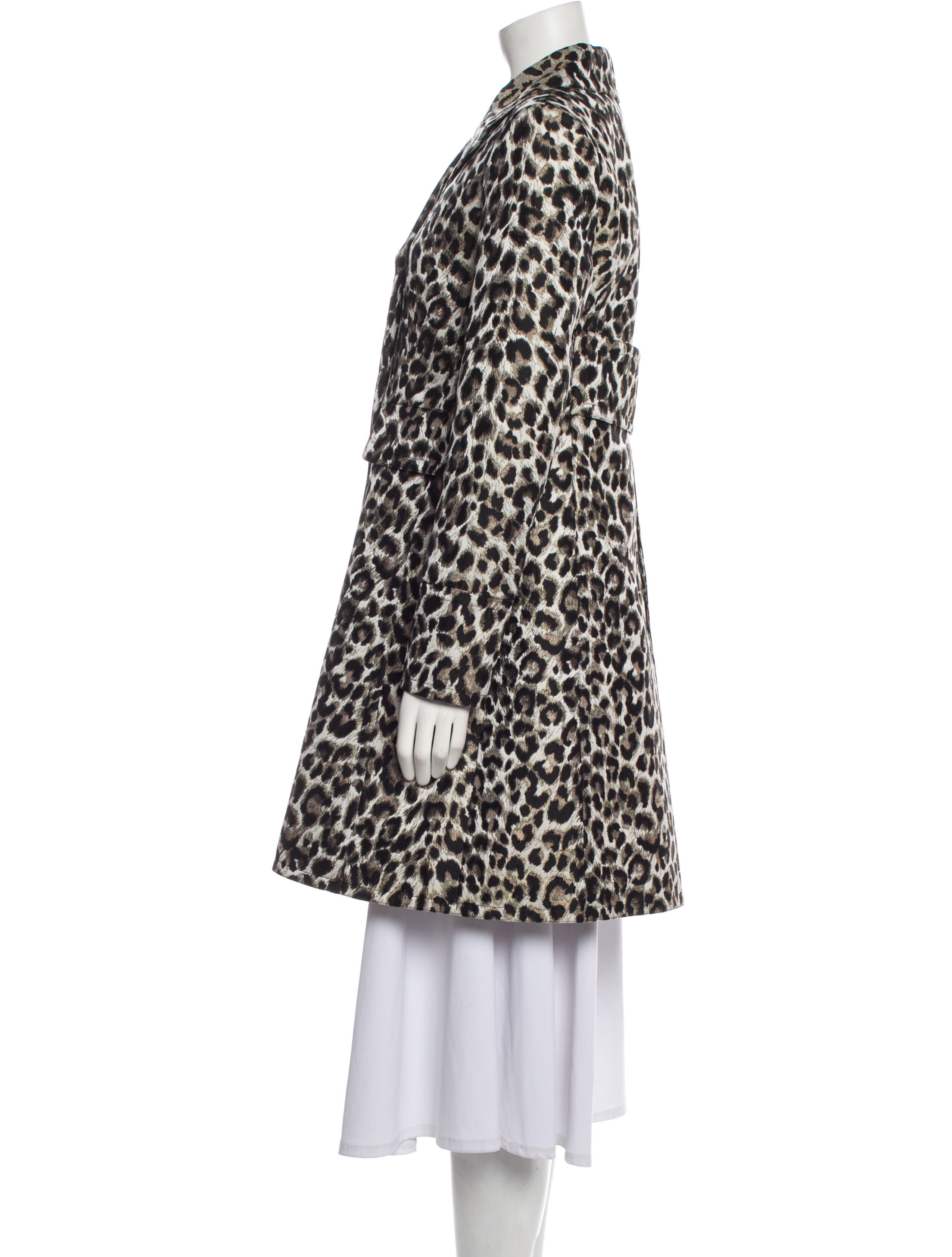 Christian Dior Silk Animal Print Peacoat - Neutrals Coats, Clothing ...