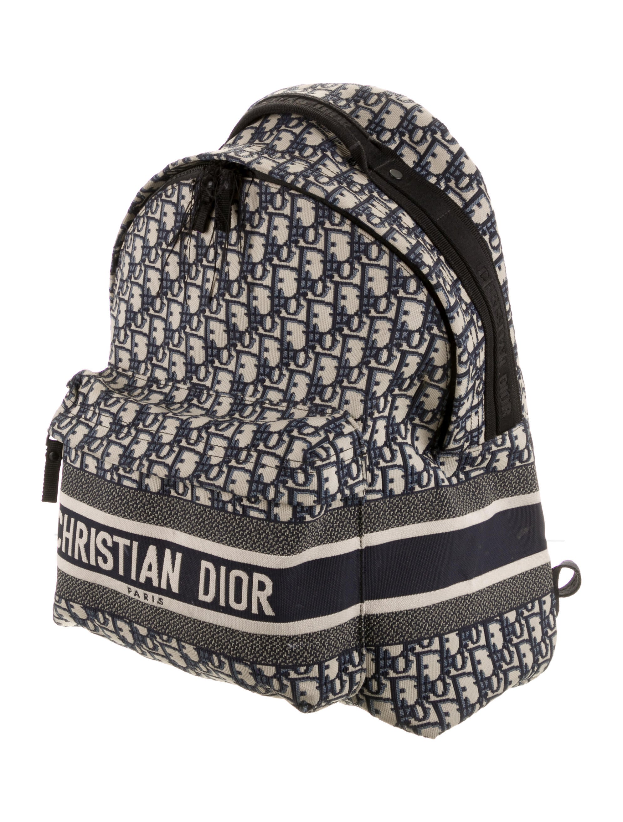 Christian Dior Oblique Diortravel Backpack - Blue Backpacks, Handbags ...