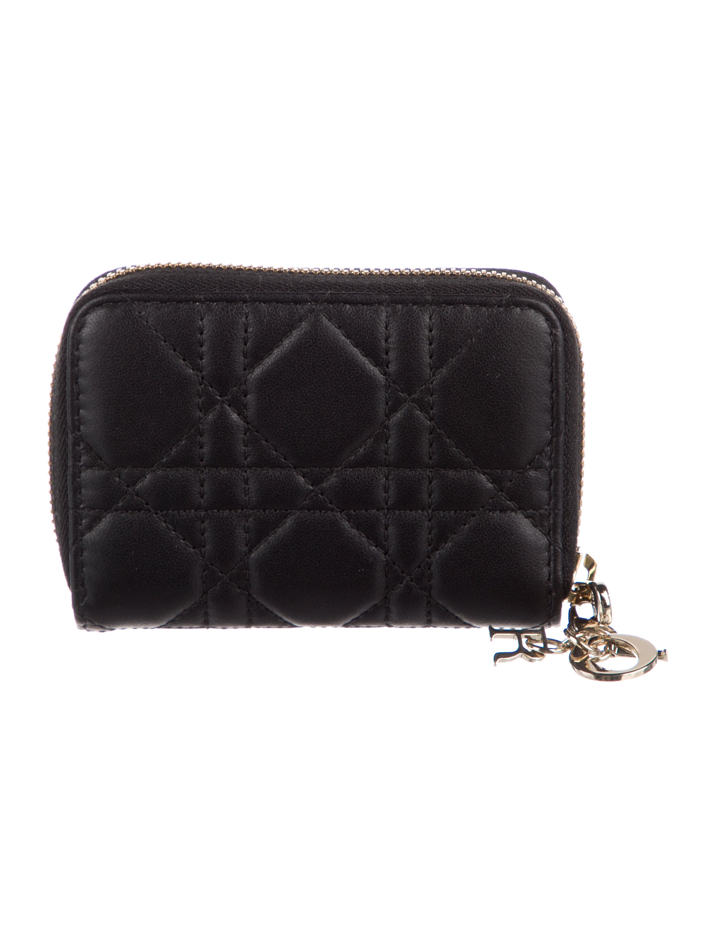 Christian Dior 2022 Small Lady Dior Voyageur Coin Purse Compact Wallet ...