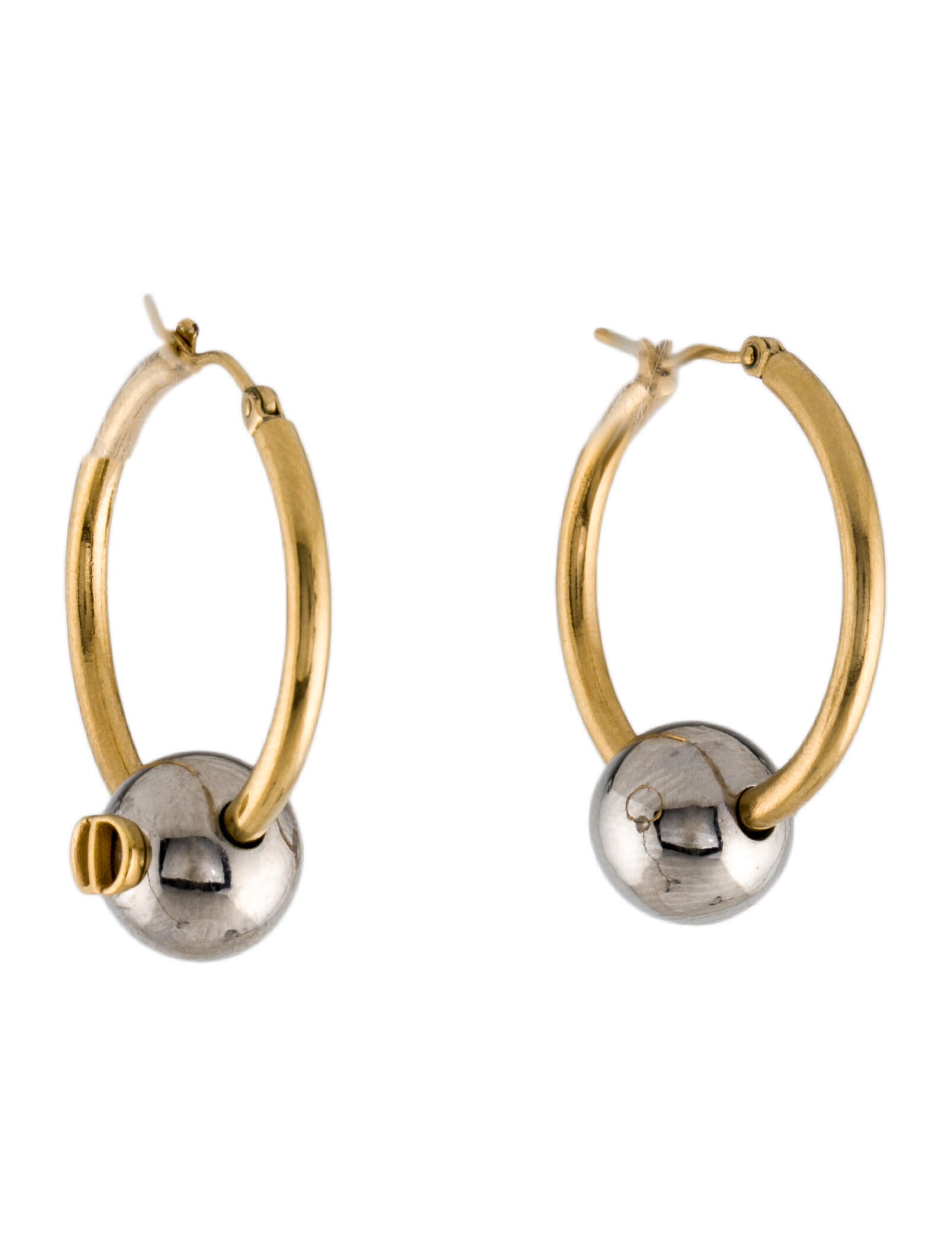 Christian Dior CD Hoop Earrings - Brass Hoop, Earrings - CHR341263 ...