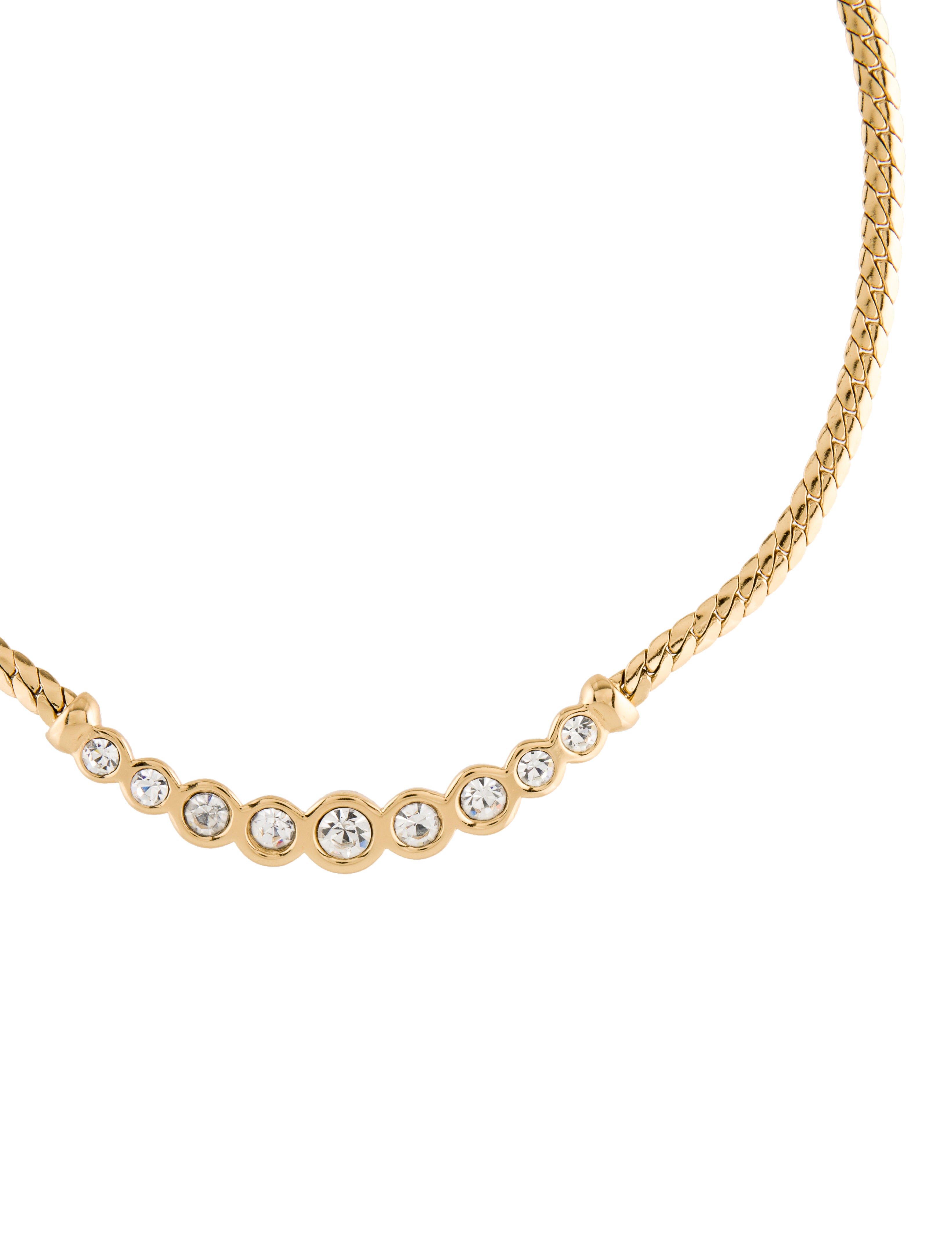 Christian Dior Vintage Crystal Graduated Collar Necklace - Collar ...