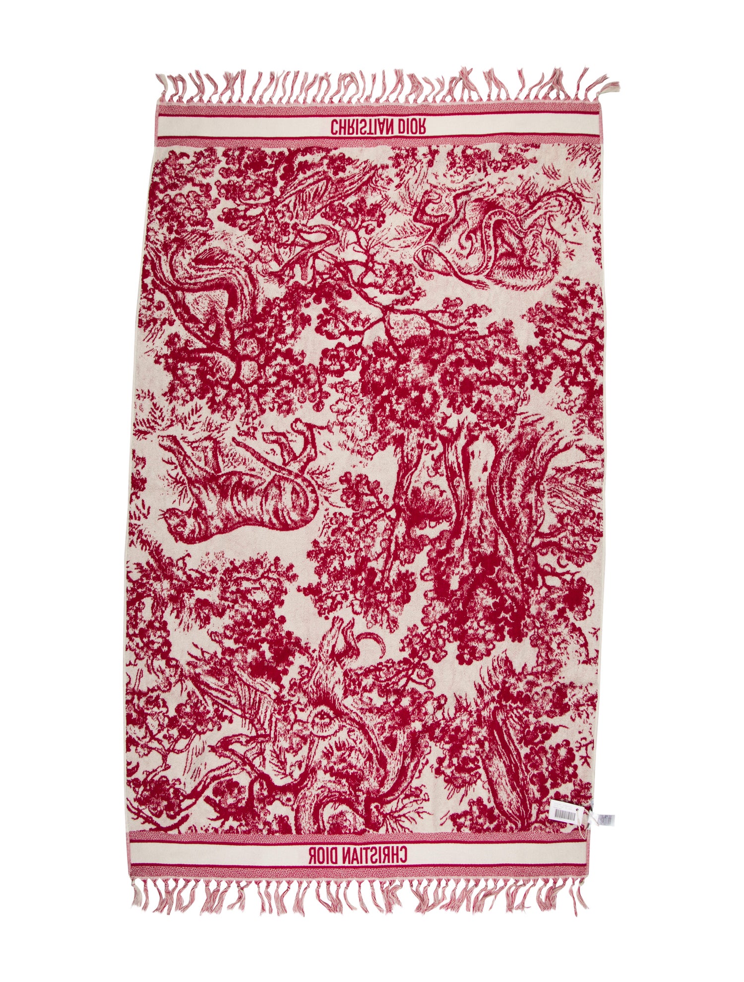 Christian Dior Toile de Jouy Reverse Towel - Red Bath, Bedding & Bath ...