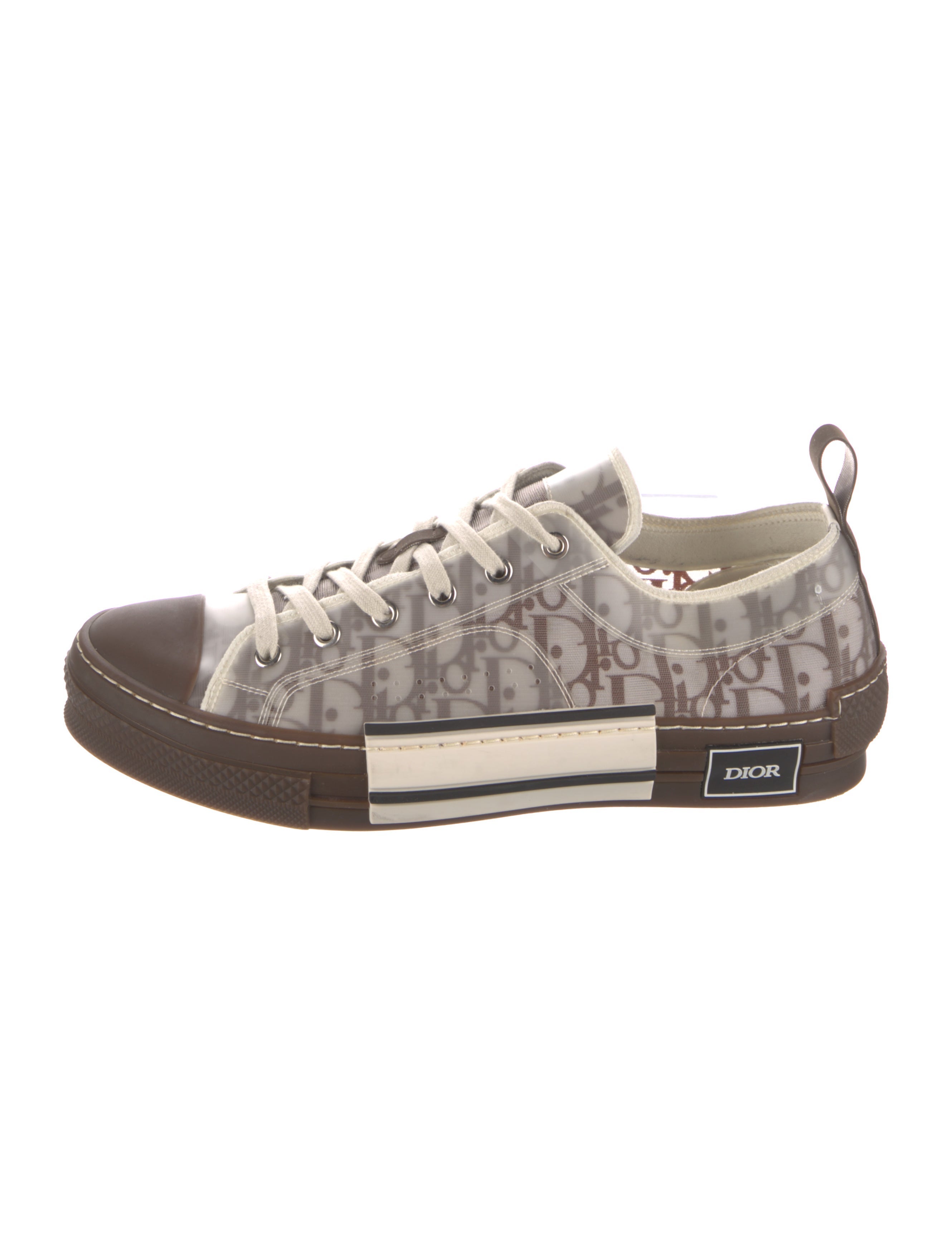 Christian Dior Oblique Jacquard Leather Sneakers - Green Sneakers ...