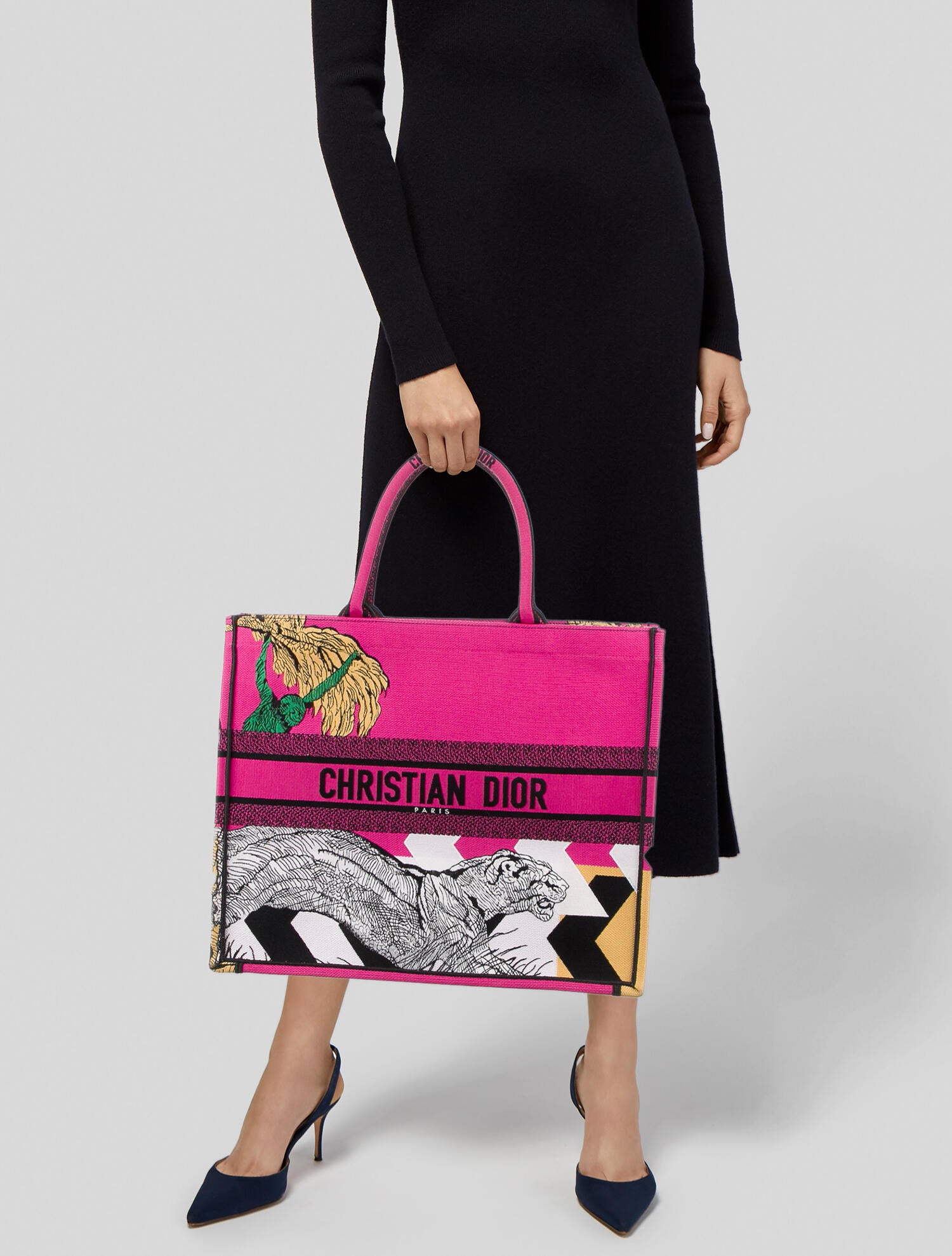 Christian Dior 2022 Large Toile de Jouy Zoom Pop Book Tote - Pink Totes ...