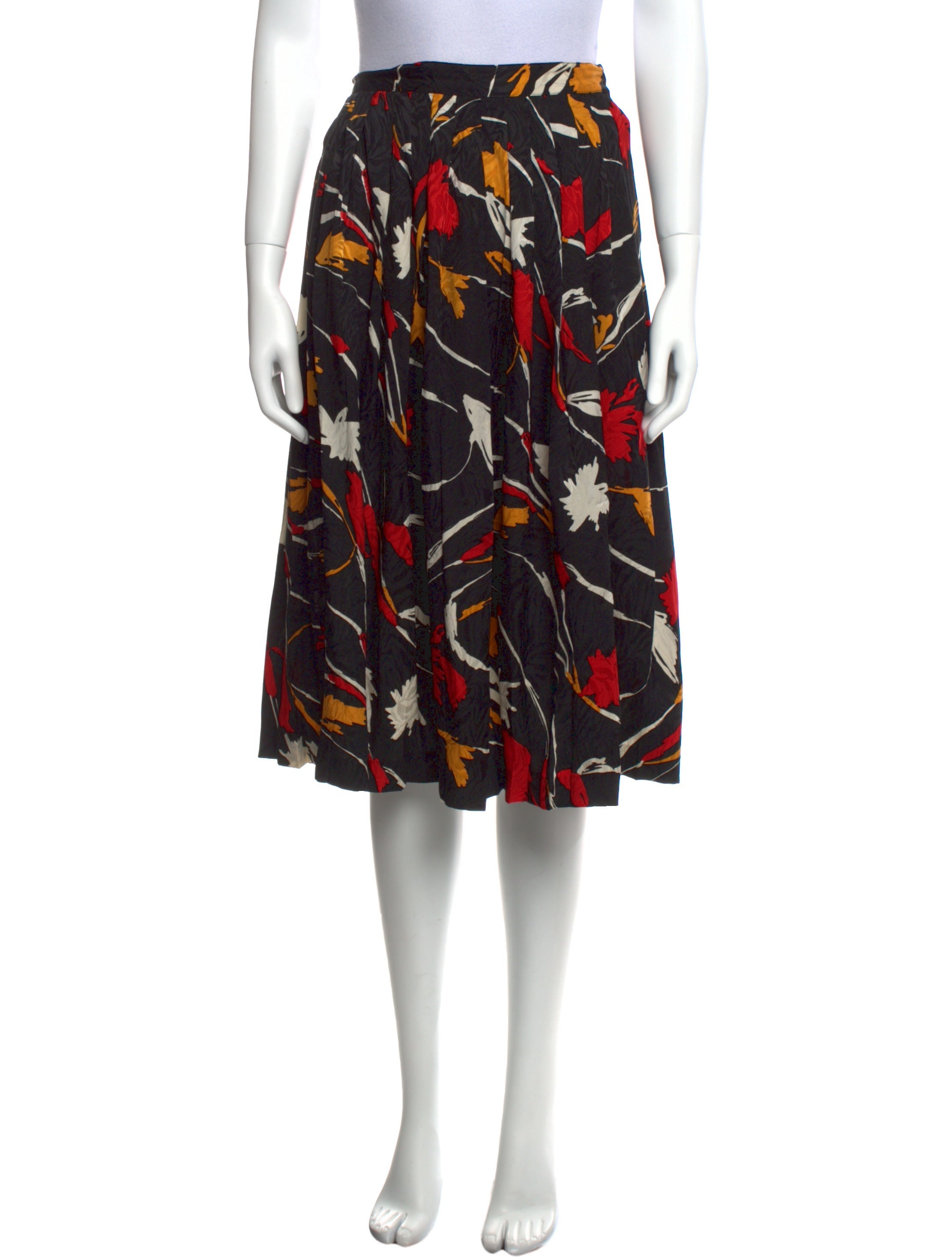 Christian Dior Silk Knee-Length Skirt - Black Skirts, Clothing ...