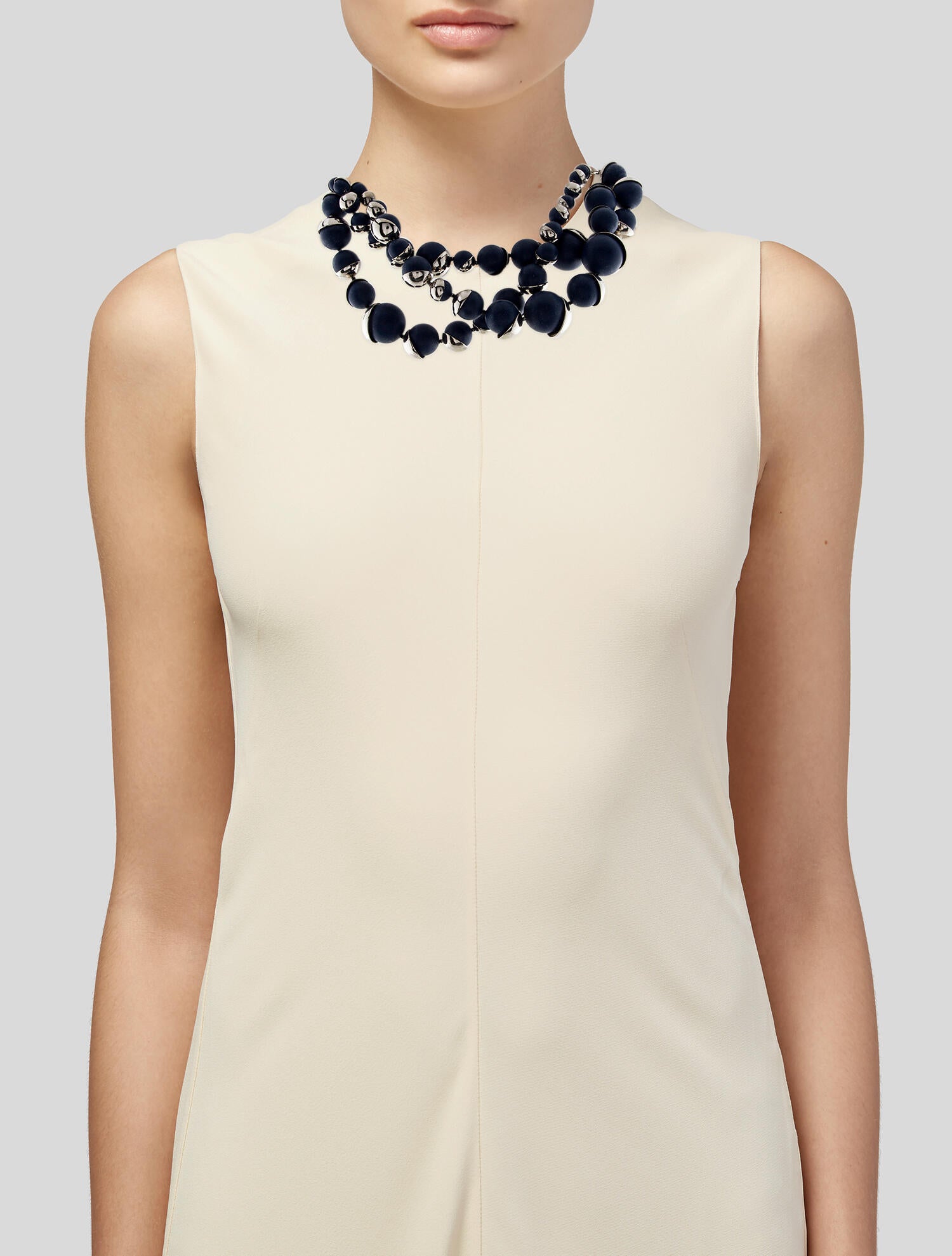 Christian Dior Faux Pearl Mise en Dior Multi-strand Collar Necklace ...