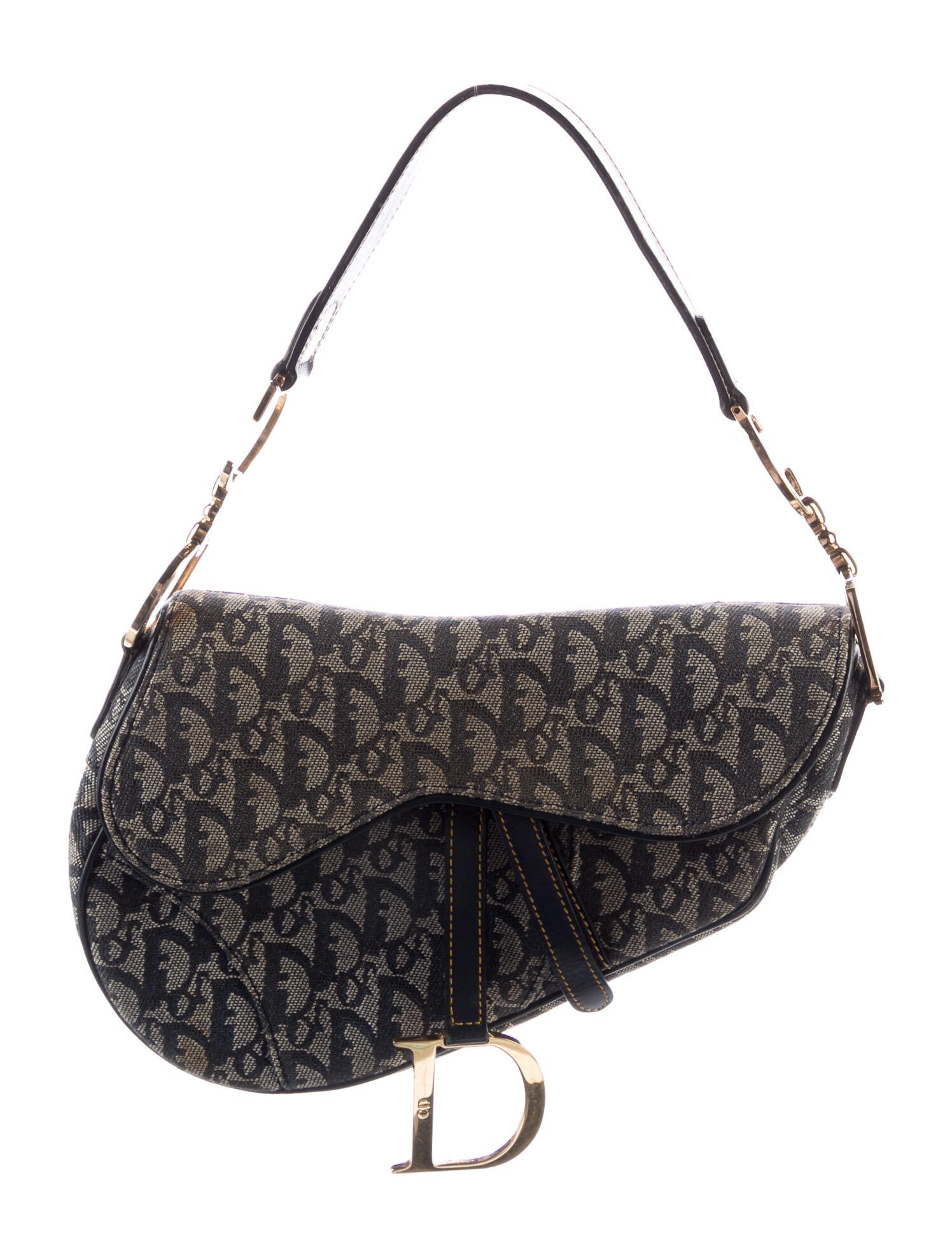 Christian Dior Vintage Diorissimo Saddle Bag - Blue Shoulder Bags ...