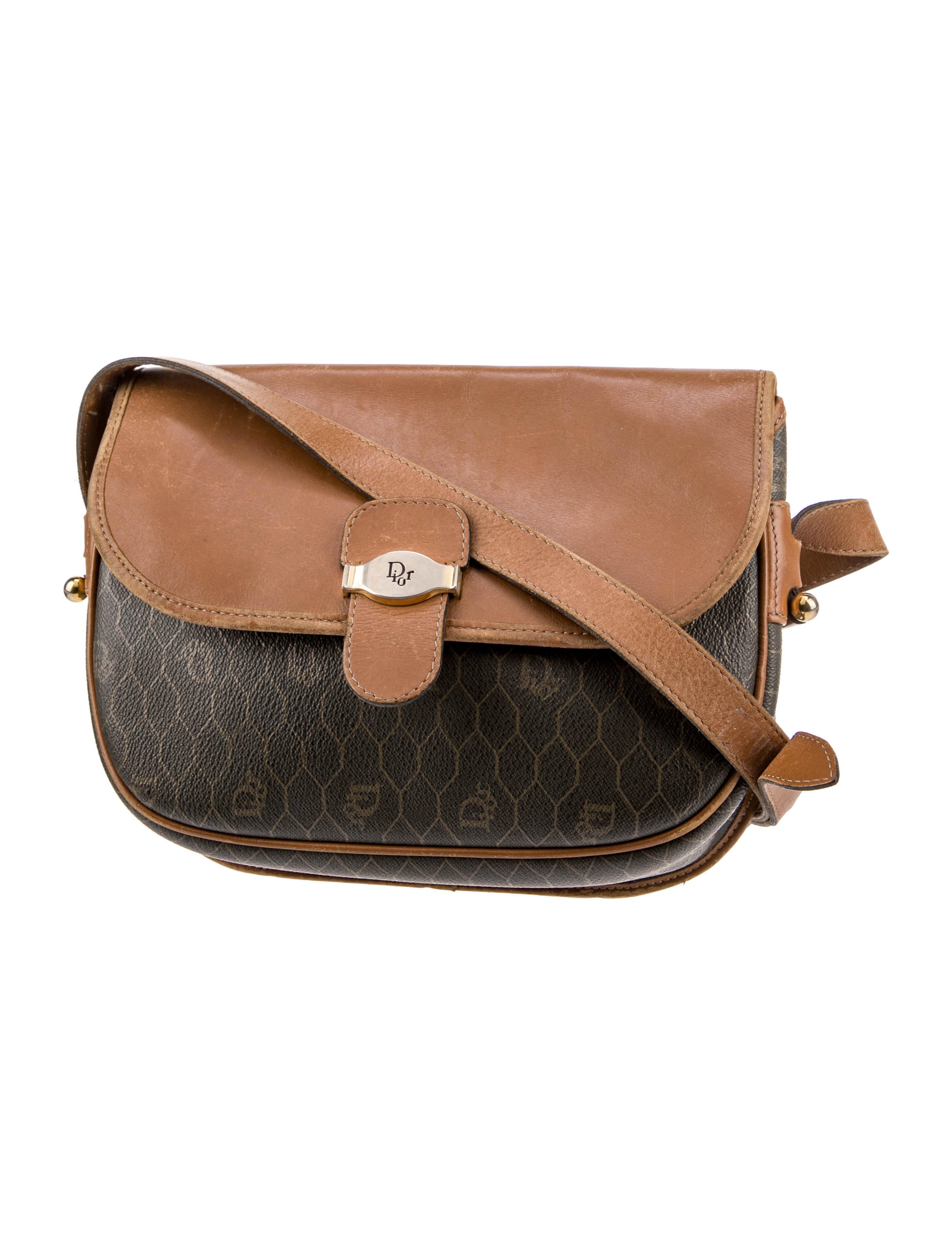 Christian Dior Vintage Honeycomb Crossbody - Brown Crossbody Bags ...