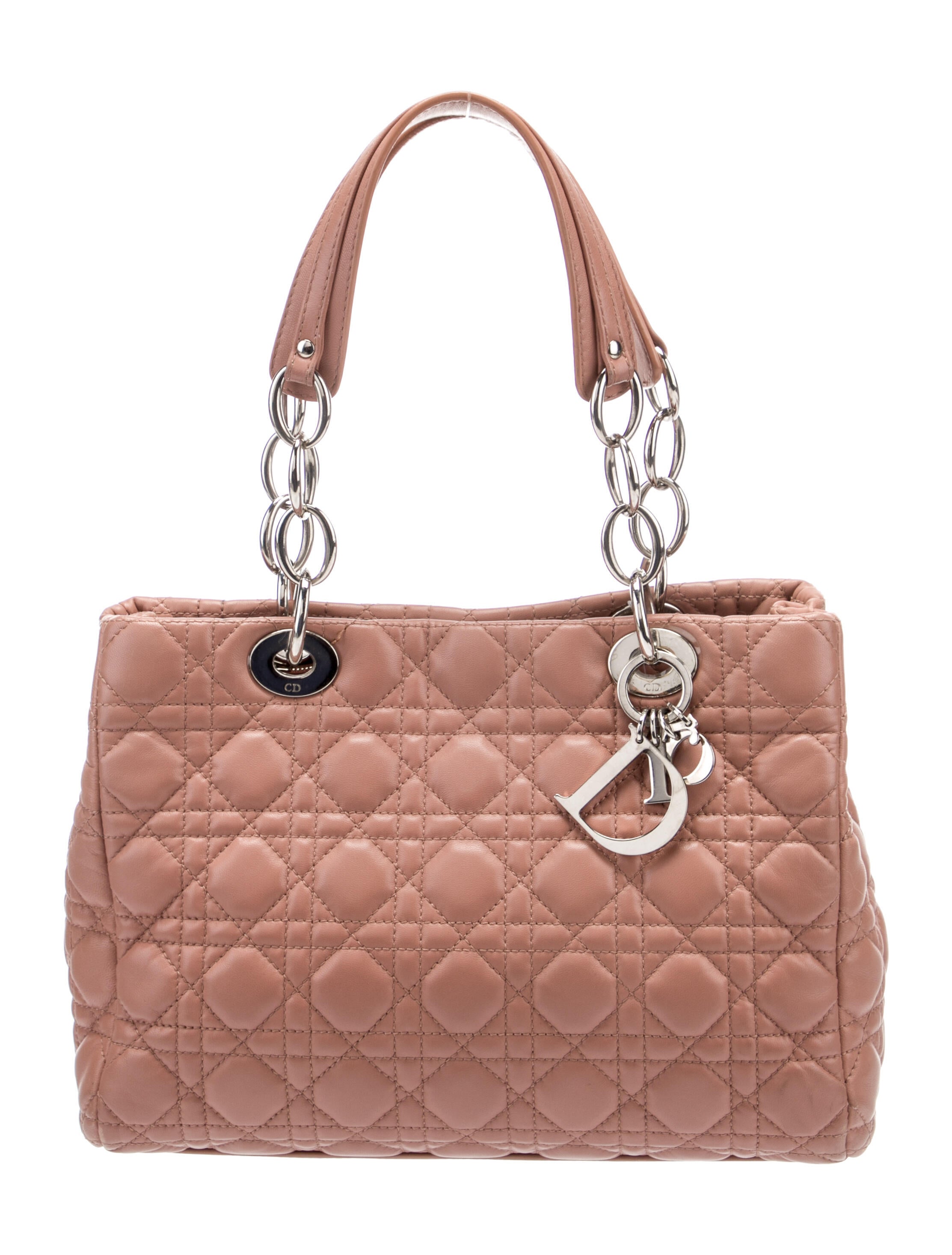 Christian Dior Medium Cannage Soft Lady Dior Shopping Tote - Pink ...