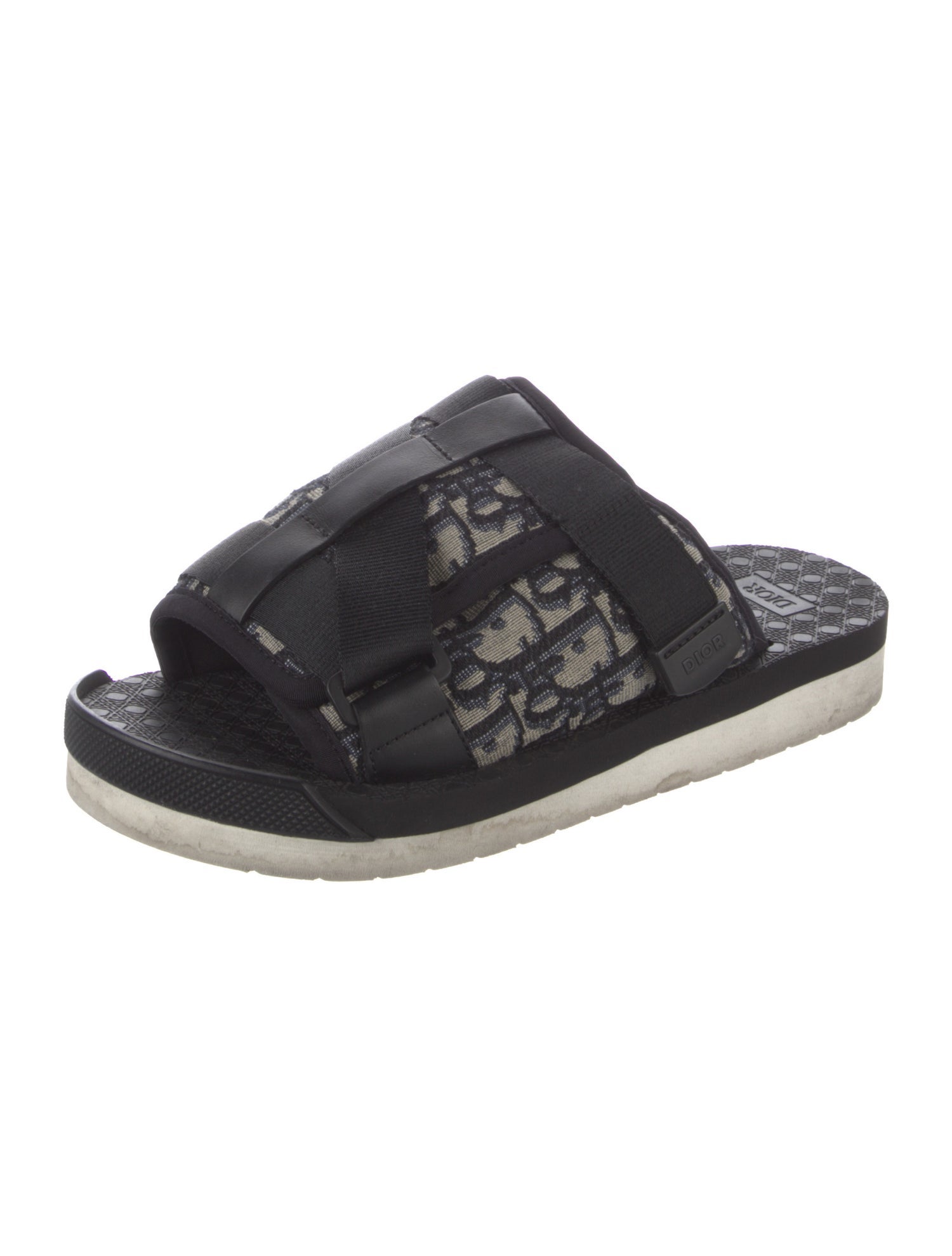 Christian Dior Alpha Oblique Jacquard Slides - Blue Sandals, Shoes ...