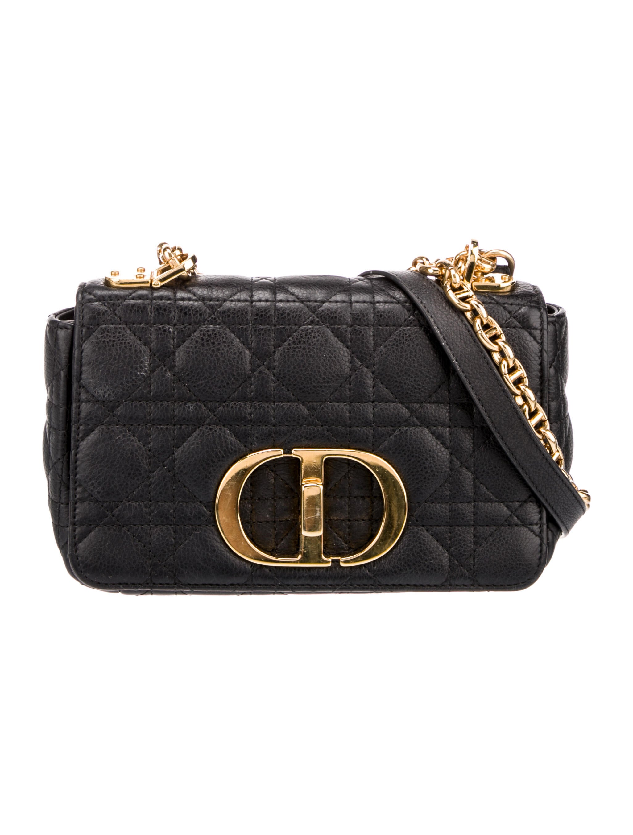 Christian Dior Medium Cannage Caro Bag - Black Crossbody Bags, Handbags ...