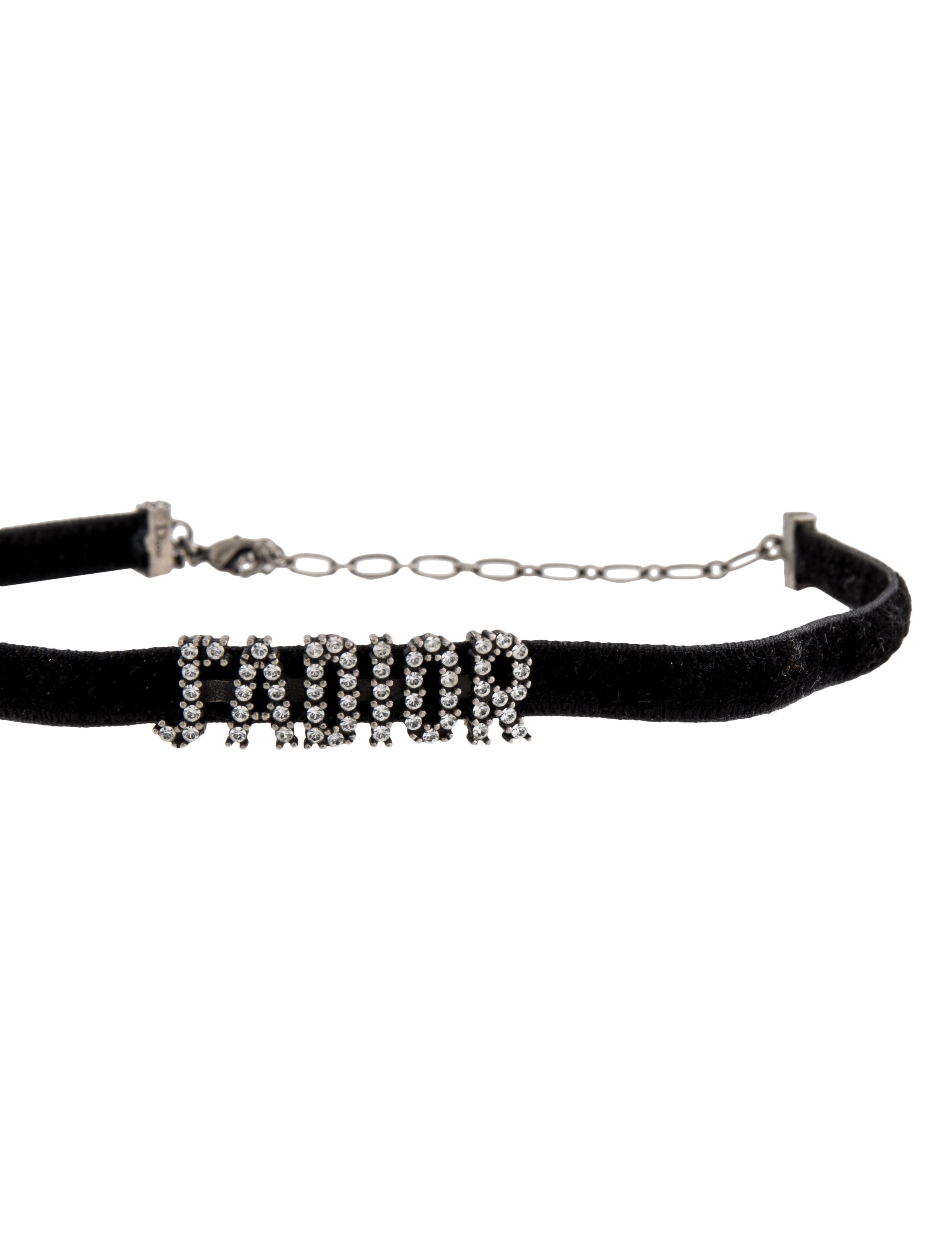 Christian Dior Crystal J'Adior Choker - Black Choker, Necklaces ...