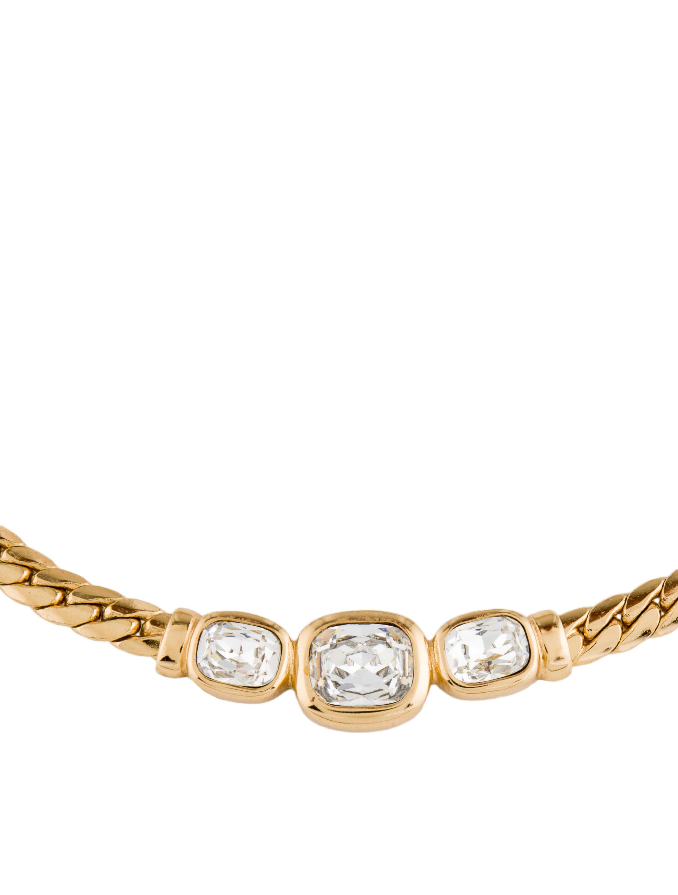 Christian Dior Vintage Crystal Collar Necklae - Collar, Necklaces ...