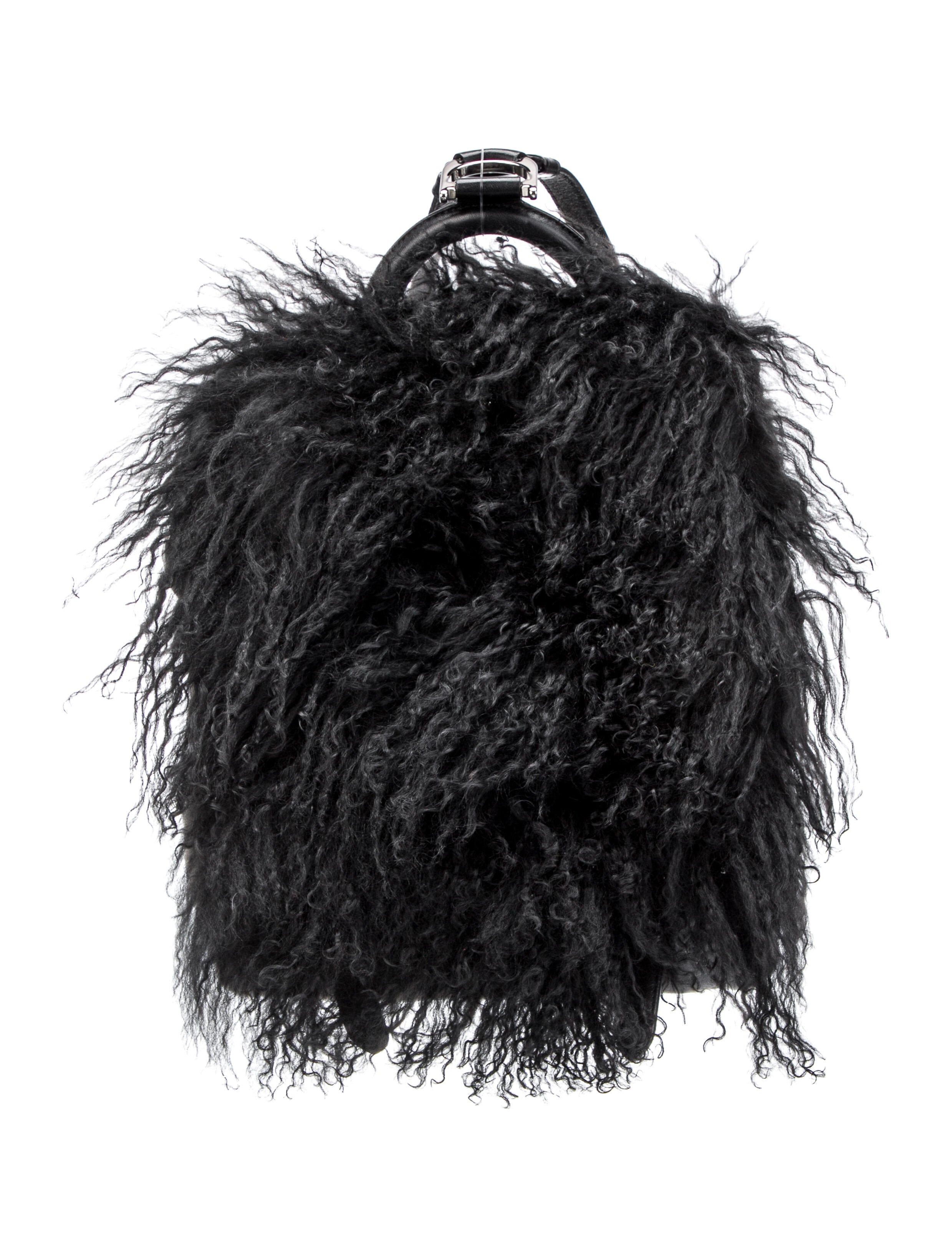 Christian Dior Mongolian Lamb Leather Backpack - Black Backpacks ...