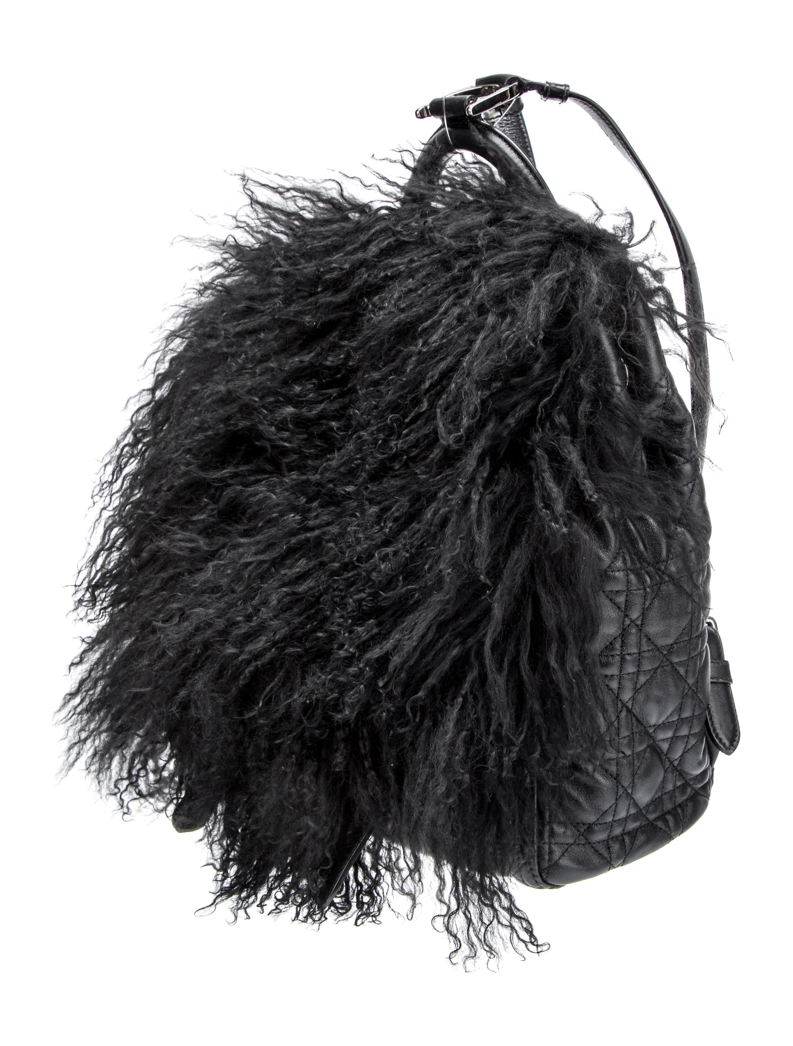 Christian Dior Mongolian Lamb Leather Backpack - Black Backpacks ...