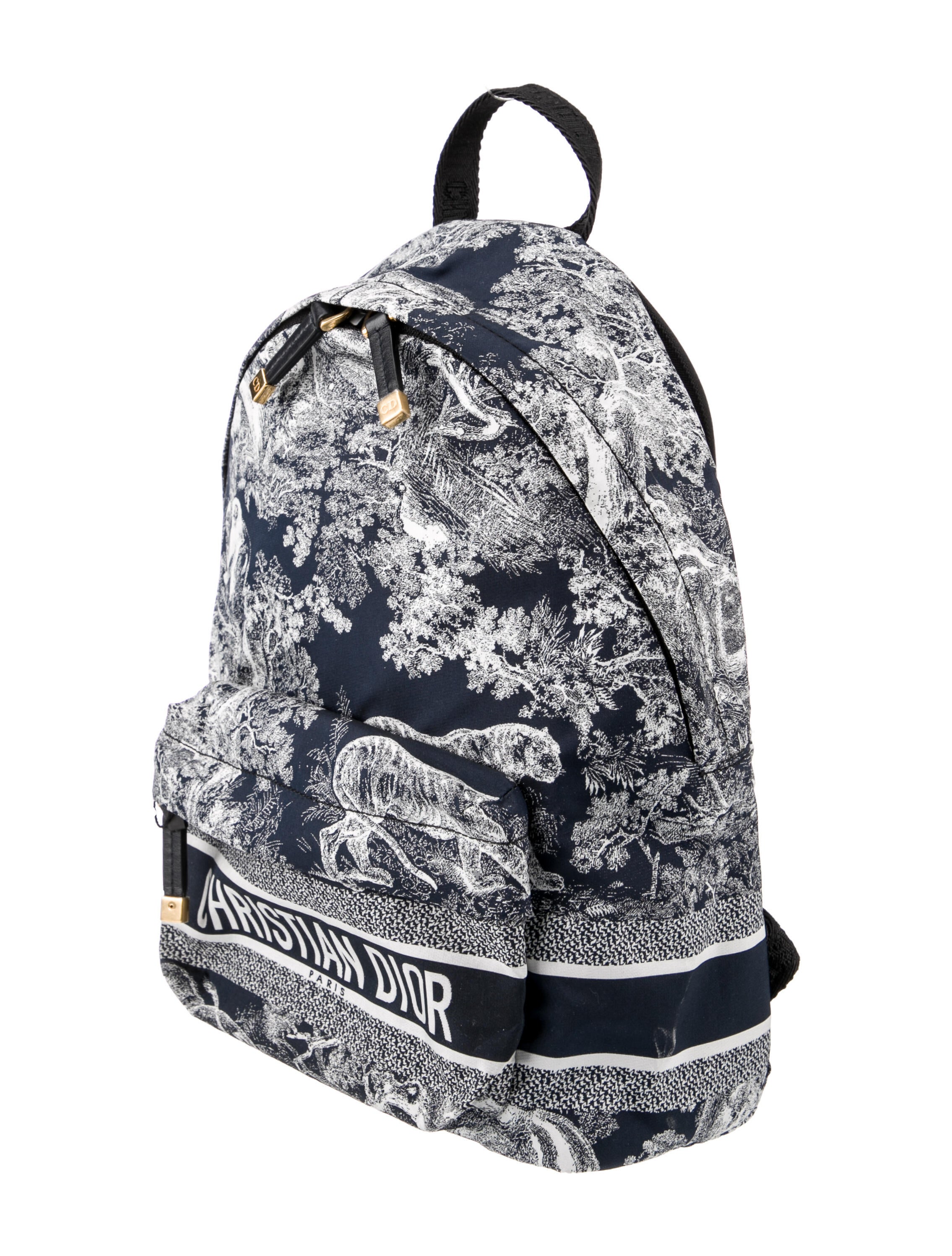 Christian Dior Small Nylon Technical Toile De Jouy Diortravel Backpack ...
