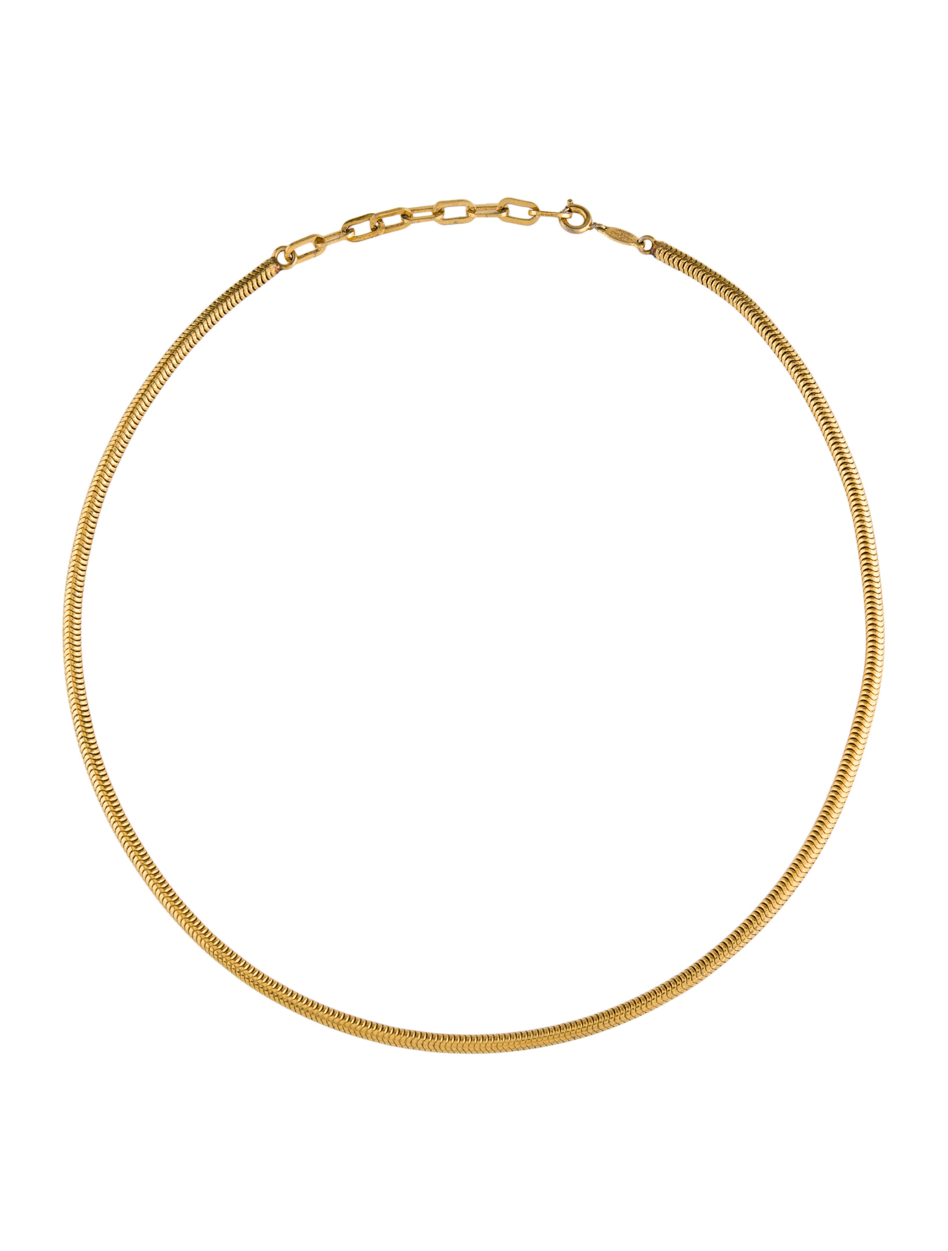 Christian Dior Vintage Cocoon Chain Necklace - Gold-Plated Chain ...