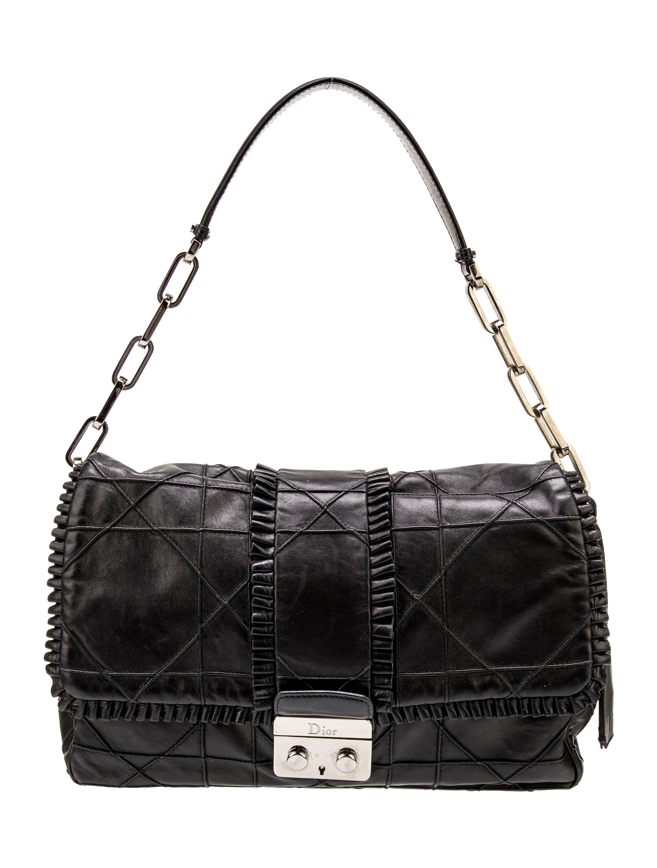 Christian Dior Medium Cannage MIss Dior Bag - Black Shoulder Bags ...