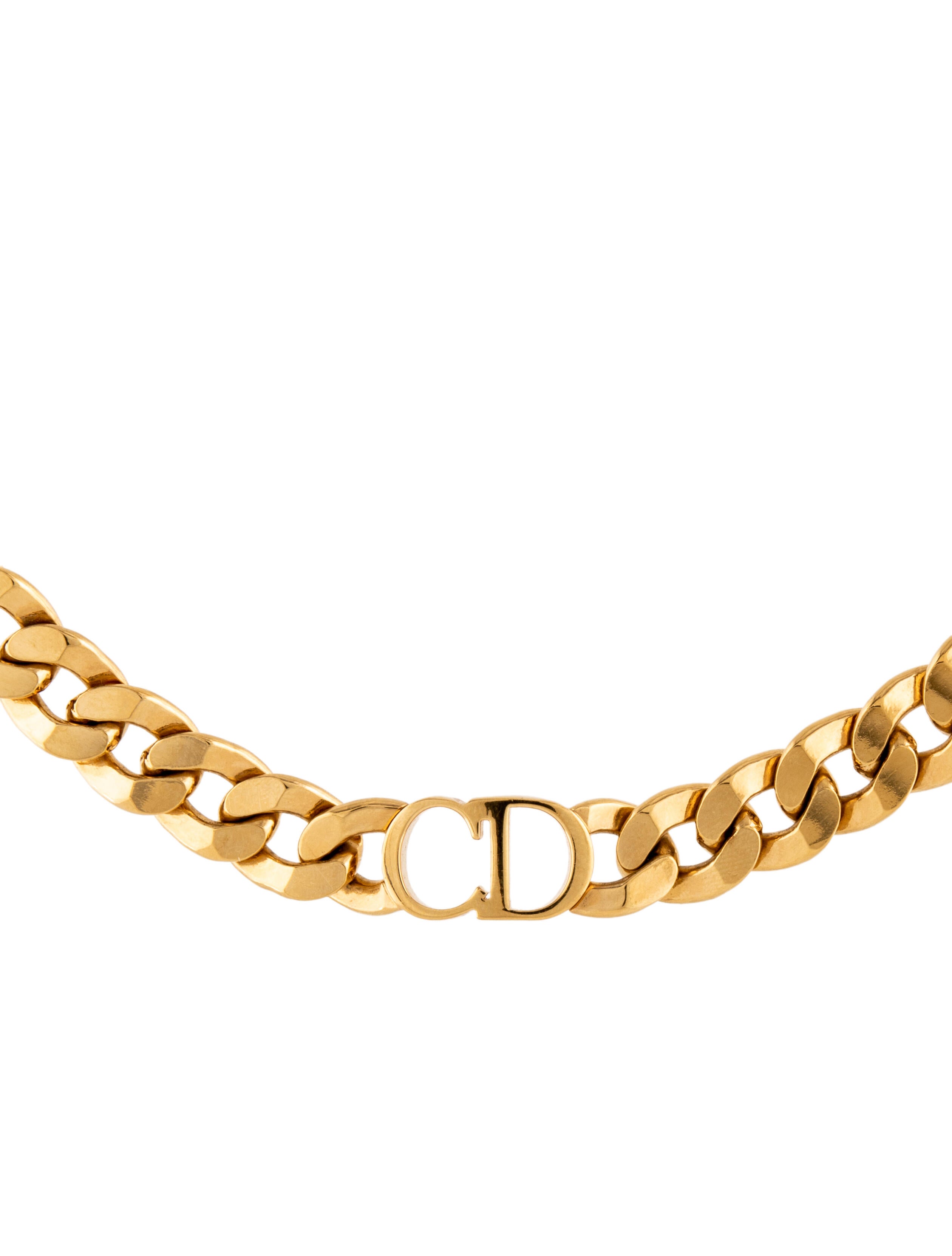 Christian Dior Danseuse Étoile Choker - Gold-Plated Chain, Necklaces - CHR366346 | The RealReal