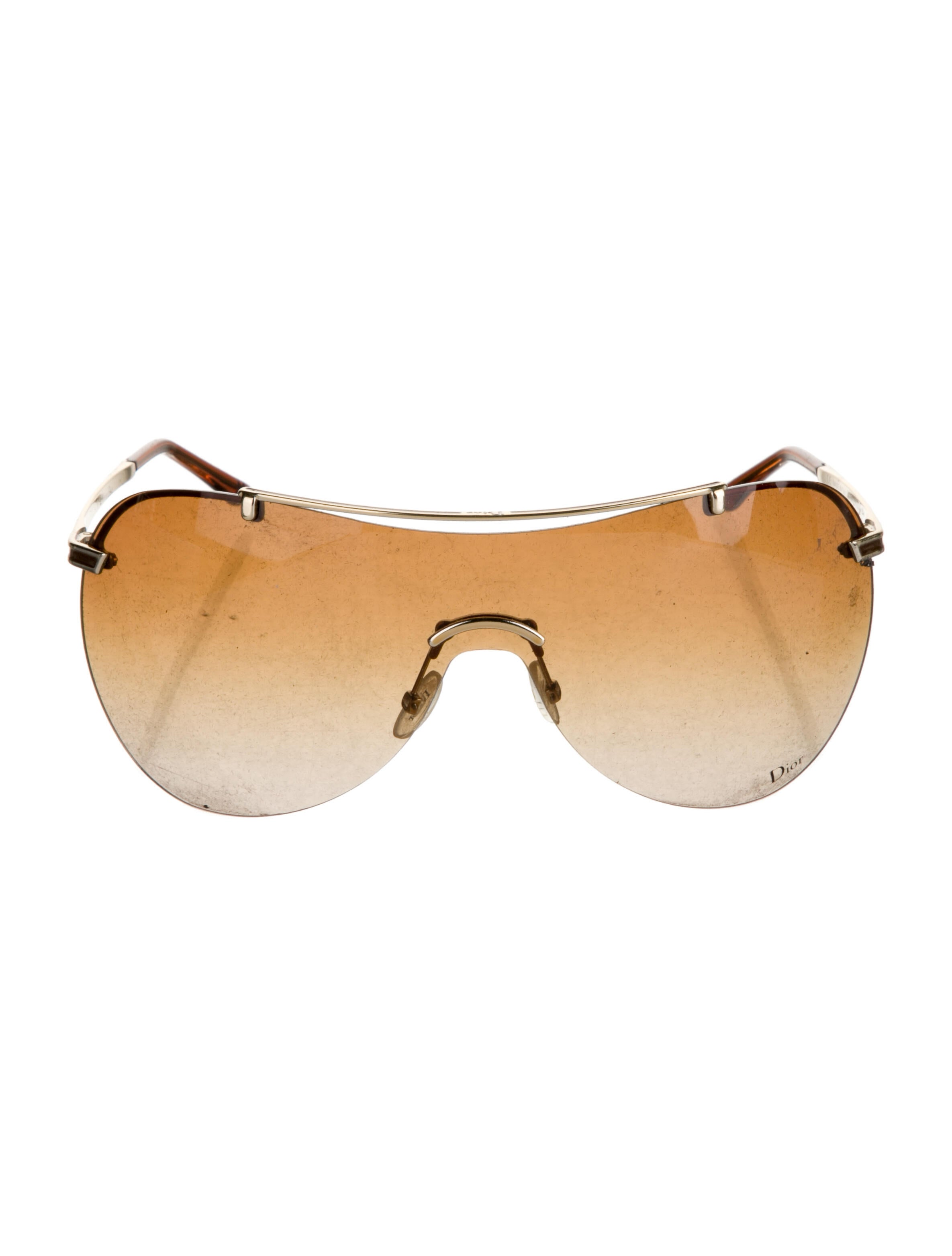 Christian Dior Shield Gradient Sunglasses - Brown Sunglasses ...