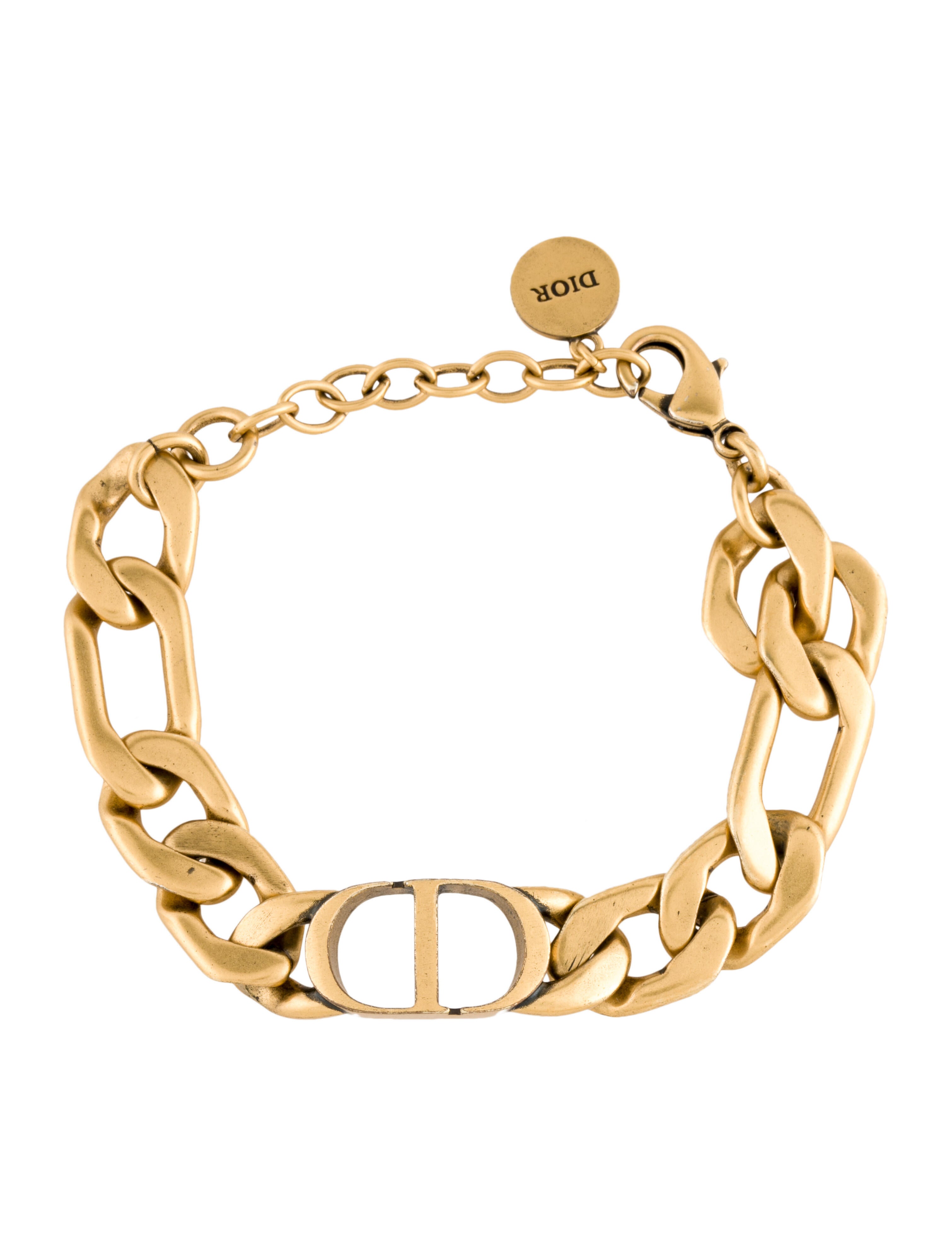 Christian Dior Vintage Chain Link Bracelet - Gold-Plated Link ...