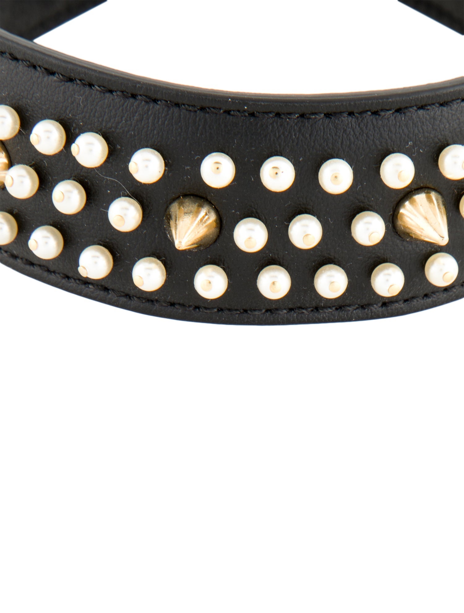 Moschino Leather Spike & Chain Choker Necklace - Black, Silver-Tone ...